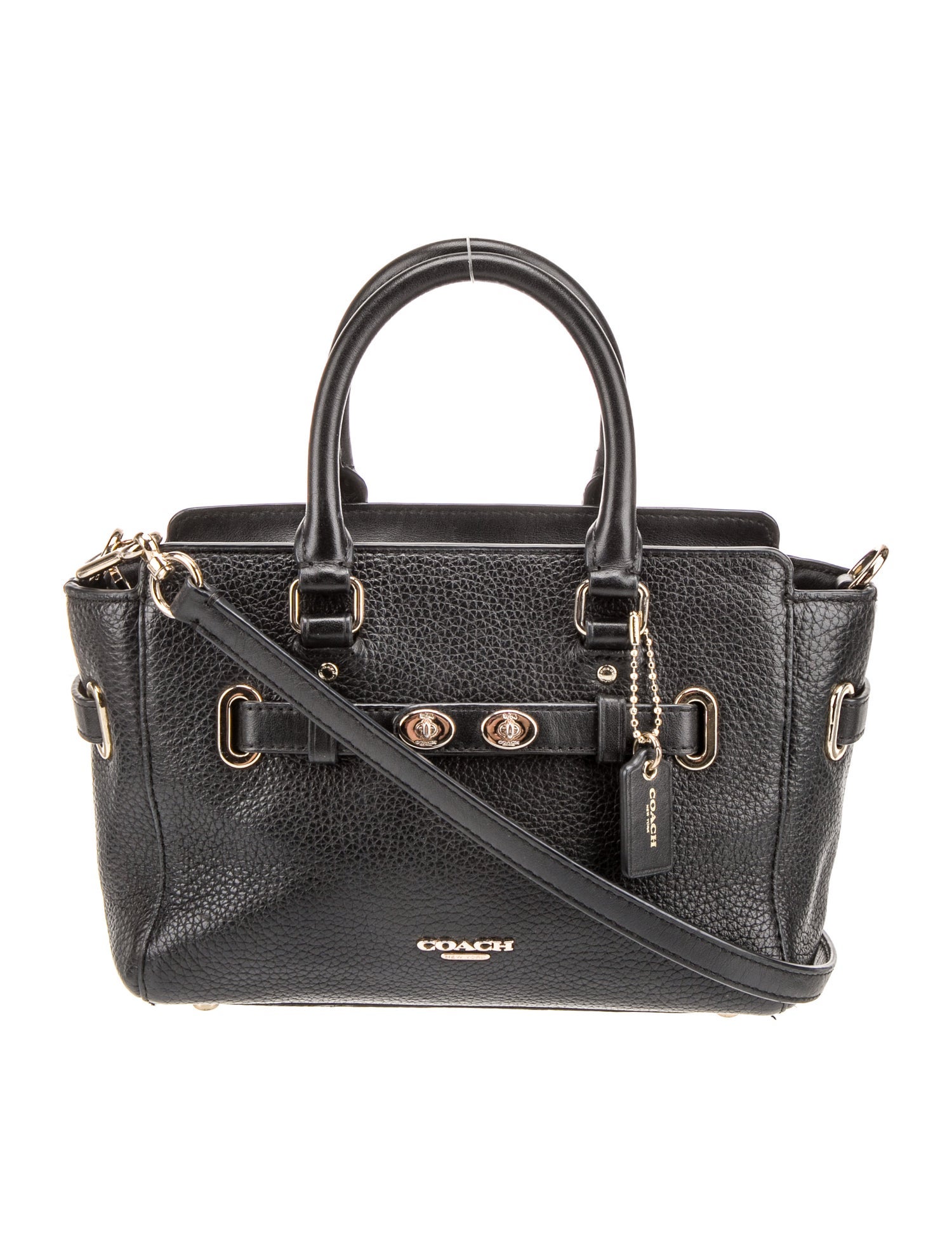 Coach Leather Top Handle Bag - Black Handle Bags, Handbags - CCH69487 ...