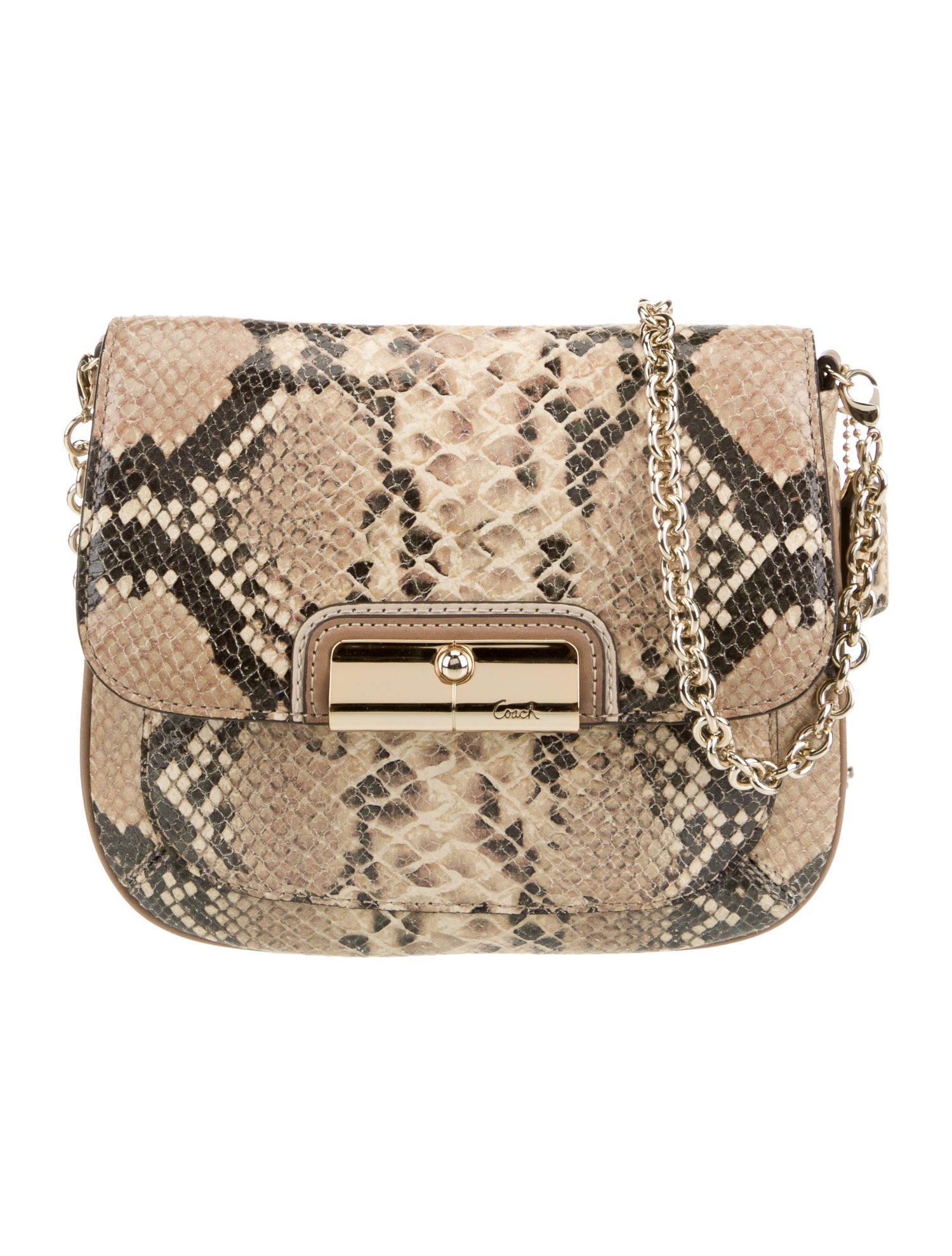 Coach Snakeskin Crossbody Bag - Neutrals Crossbody Bags, Handbags ...