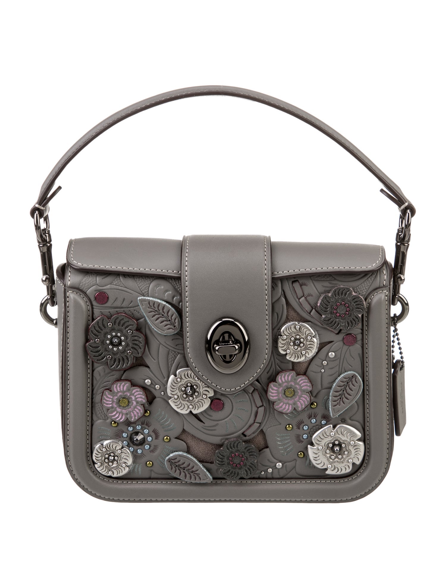 Coach Leather Top Handle Bag - Grey Handle Bags, Handbags - CCH70846 ...