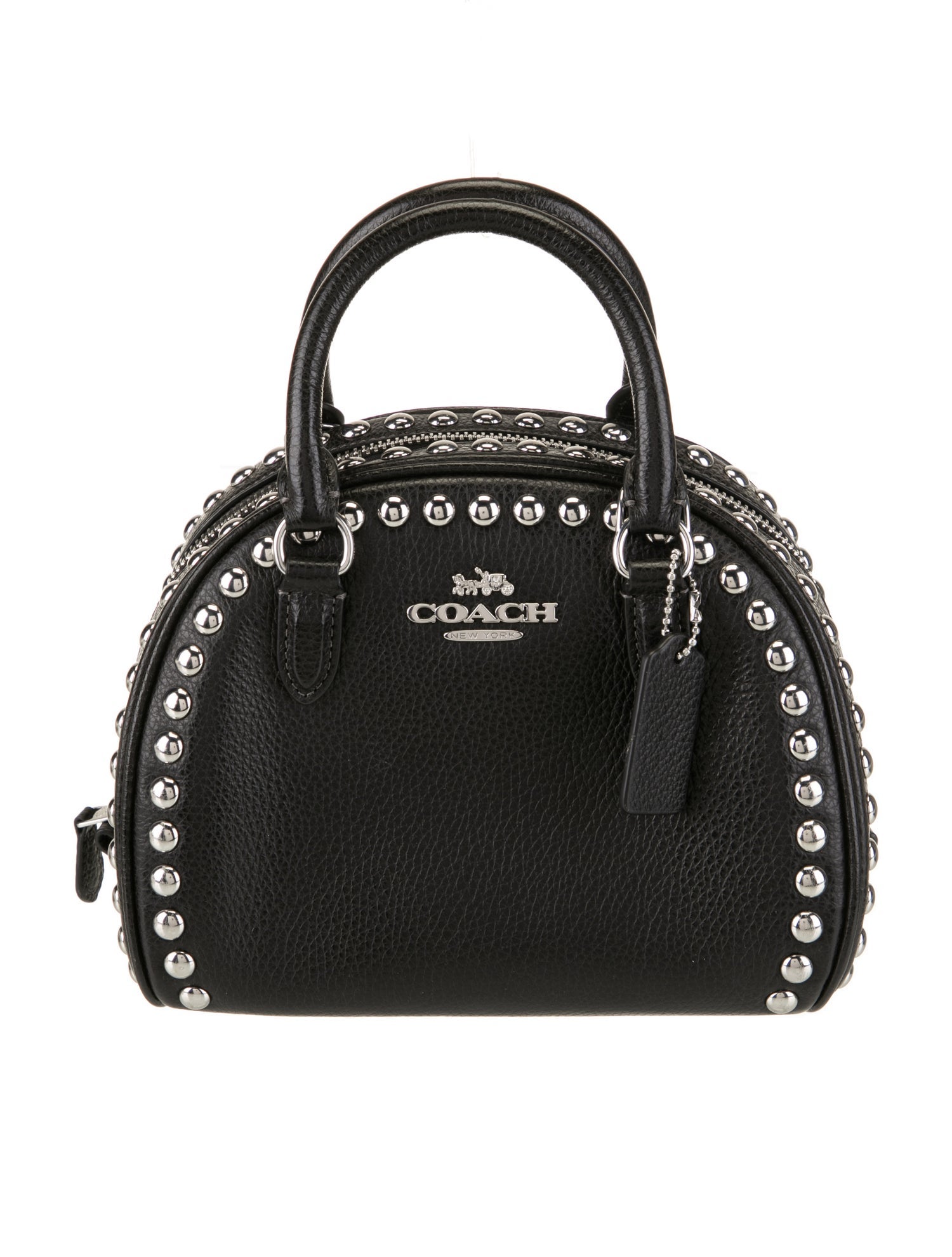 Coach Leather Top Handle Bag - Black Handle Bags, Handbags - CCH71221 ...