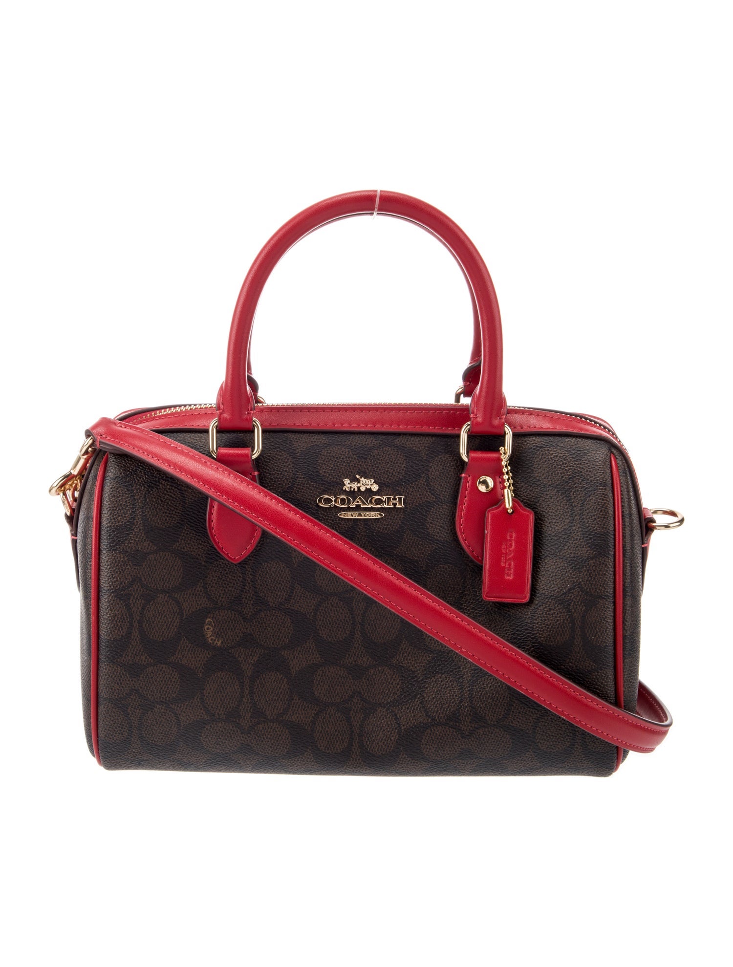 Coach House Check Top Handle Bag - Brown Handle Bags, Handbags ...