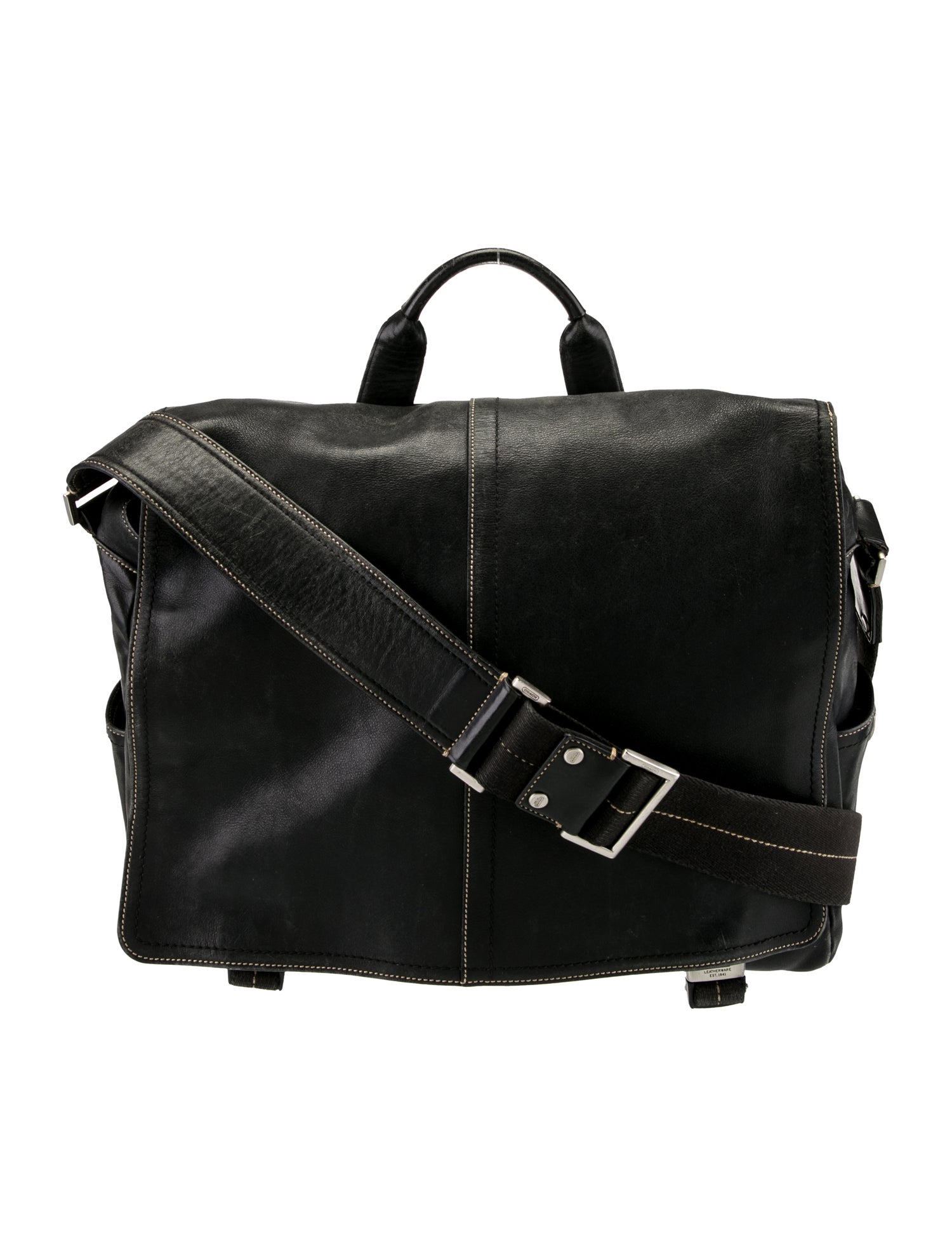 Coach Leather Messenger Bag - Black Messenger Bags, Bags - CCH75189 ...