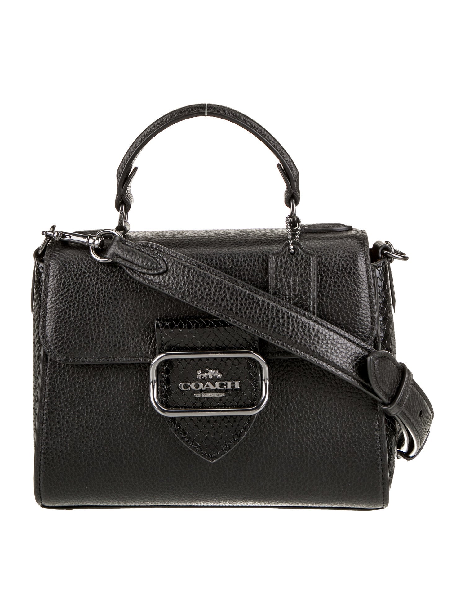 Coach Leather Top Handle Bag - Black Handle Bags, Handbags - CCH75482 ...