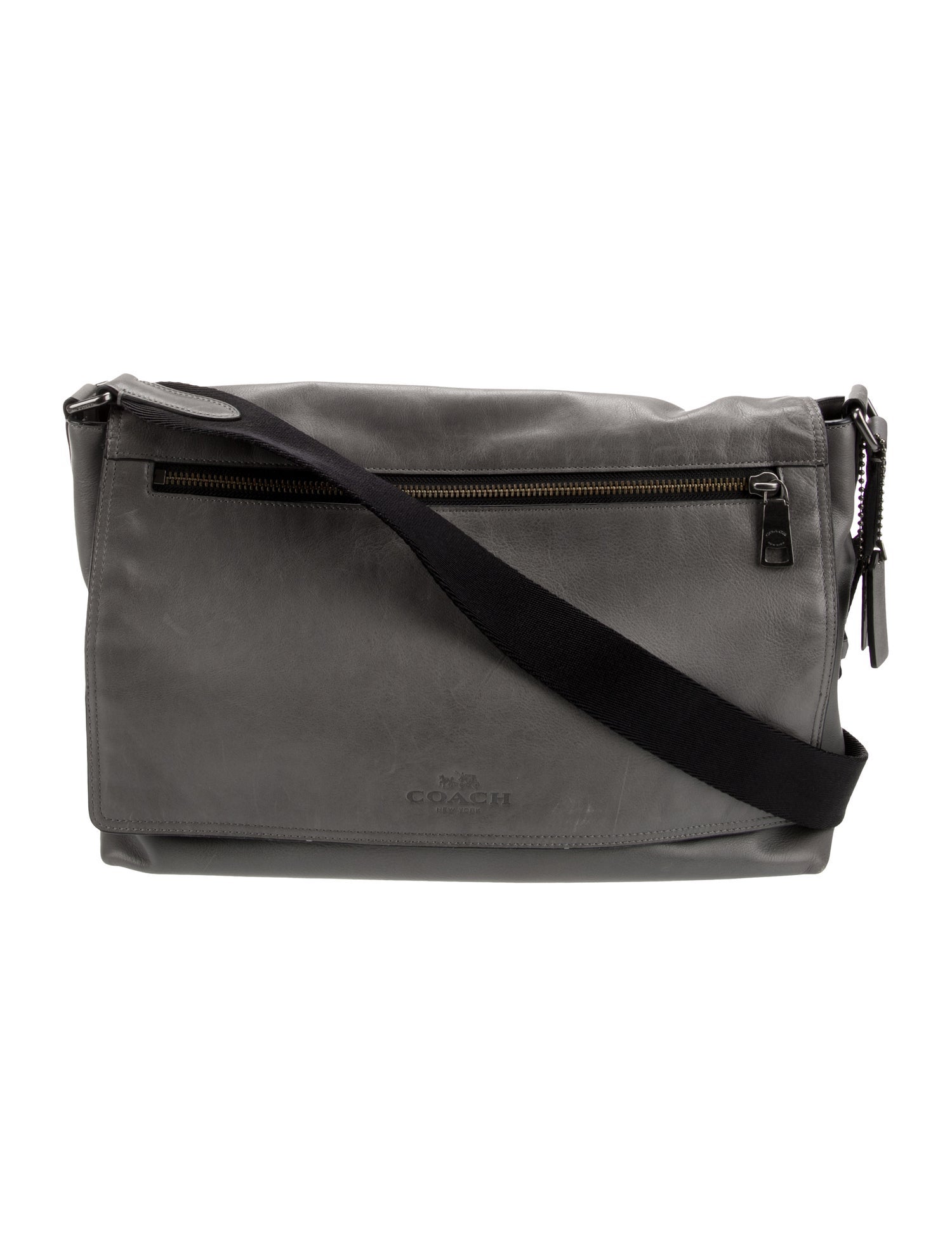 Coach Leather Messenger Bag - Grey Messenger Bags, Bags - CCH75752 ...