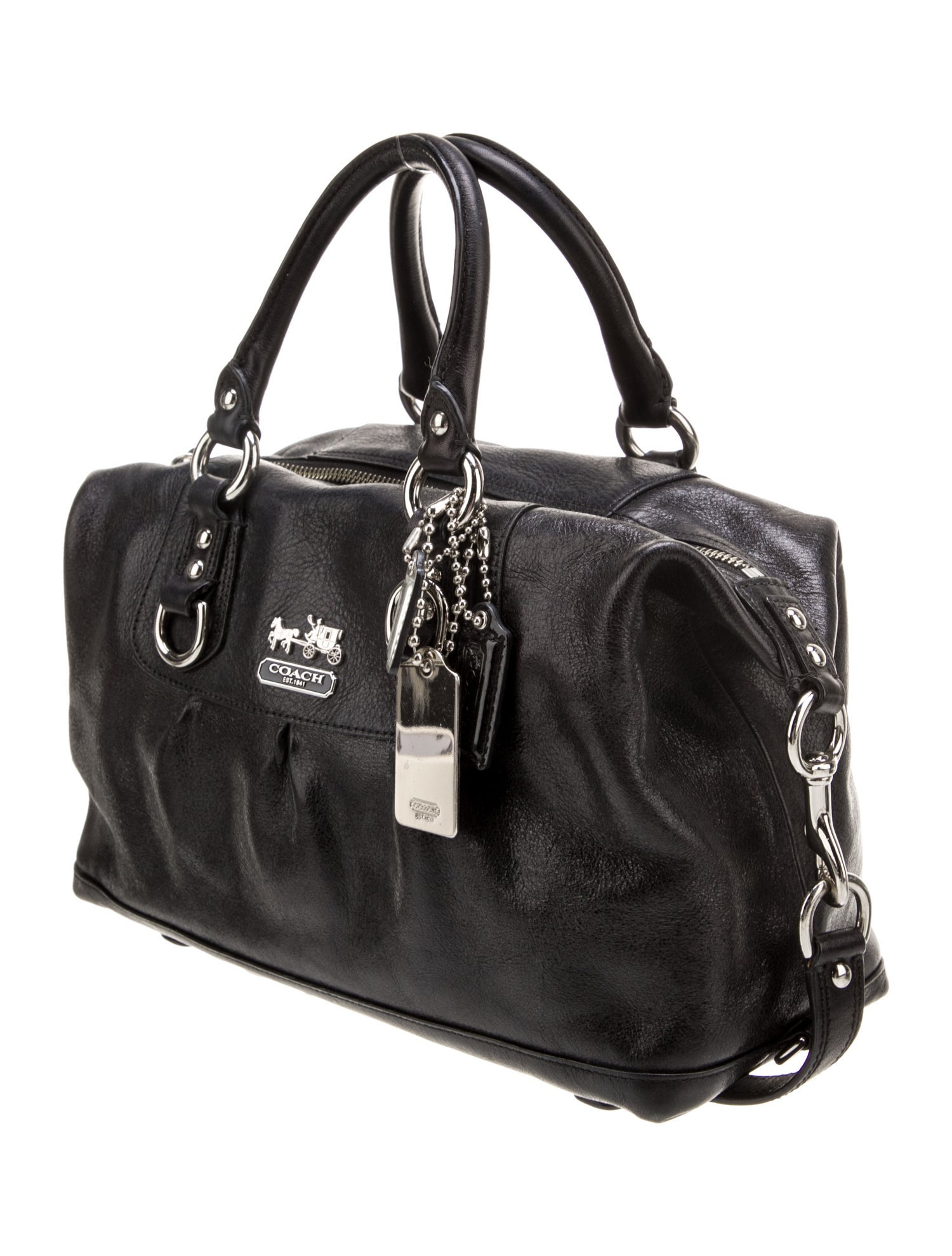 Coach Leather Top Handle Bag - Black Handle Bags, Handbags - CCH76344 ...