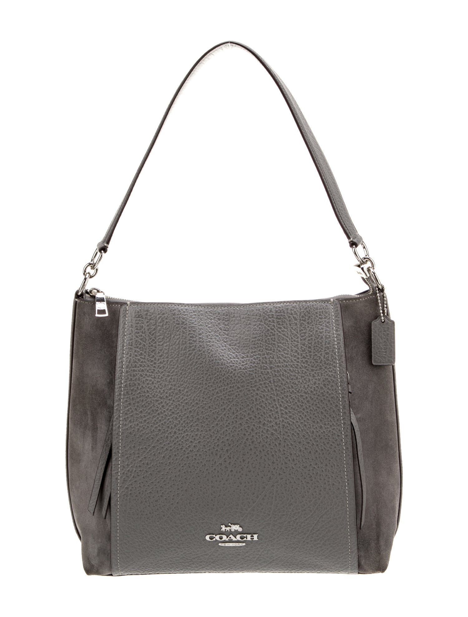 Coach Leather Shoulder Bag - Grey Shoulder Bags, Handbags - CCH76868 ...