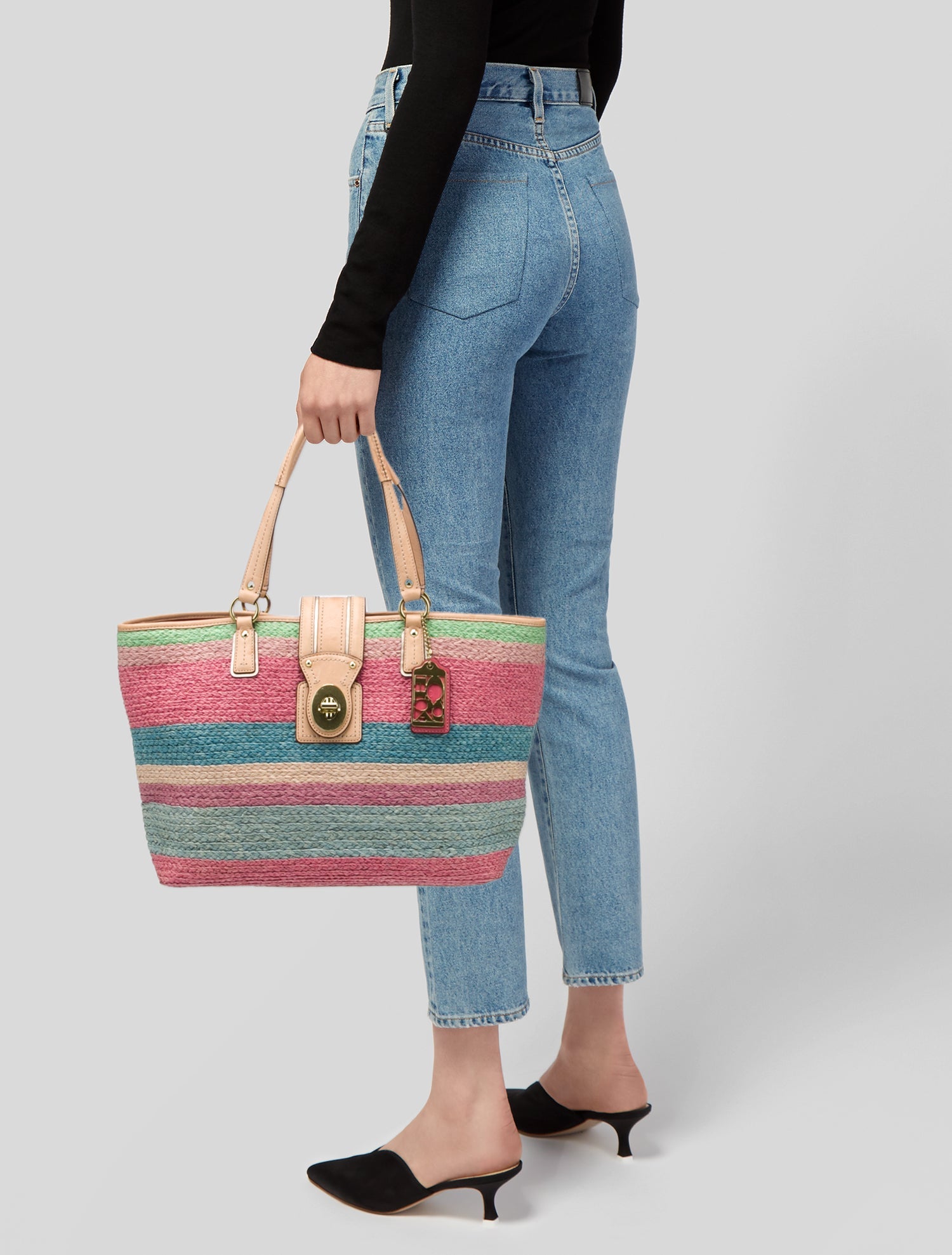 Coach Straw Tote - Pink Totes, Handbags - CCH77182 | The RealReal