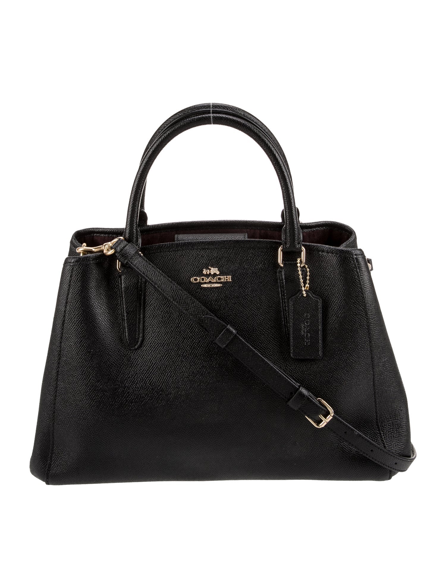 Coach Leather Top Handle Bag - Black Handle Bags, Handbags - CCH77705 ...