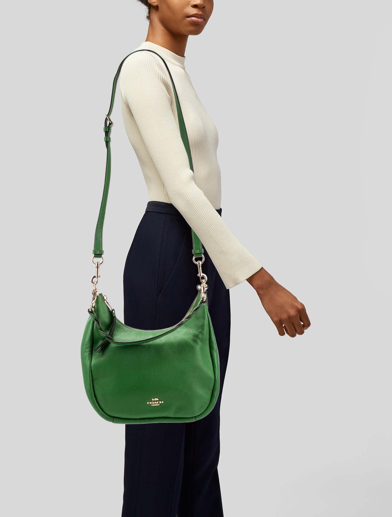 Coach Leather Shoulder Bag - Green Shoulder Bags, Handbags - CCH79322 ...