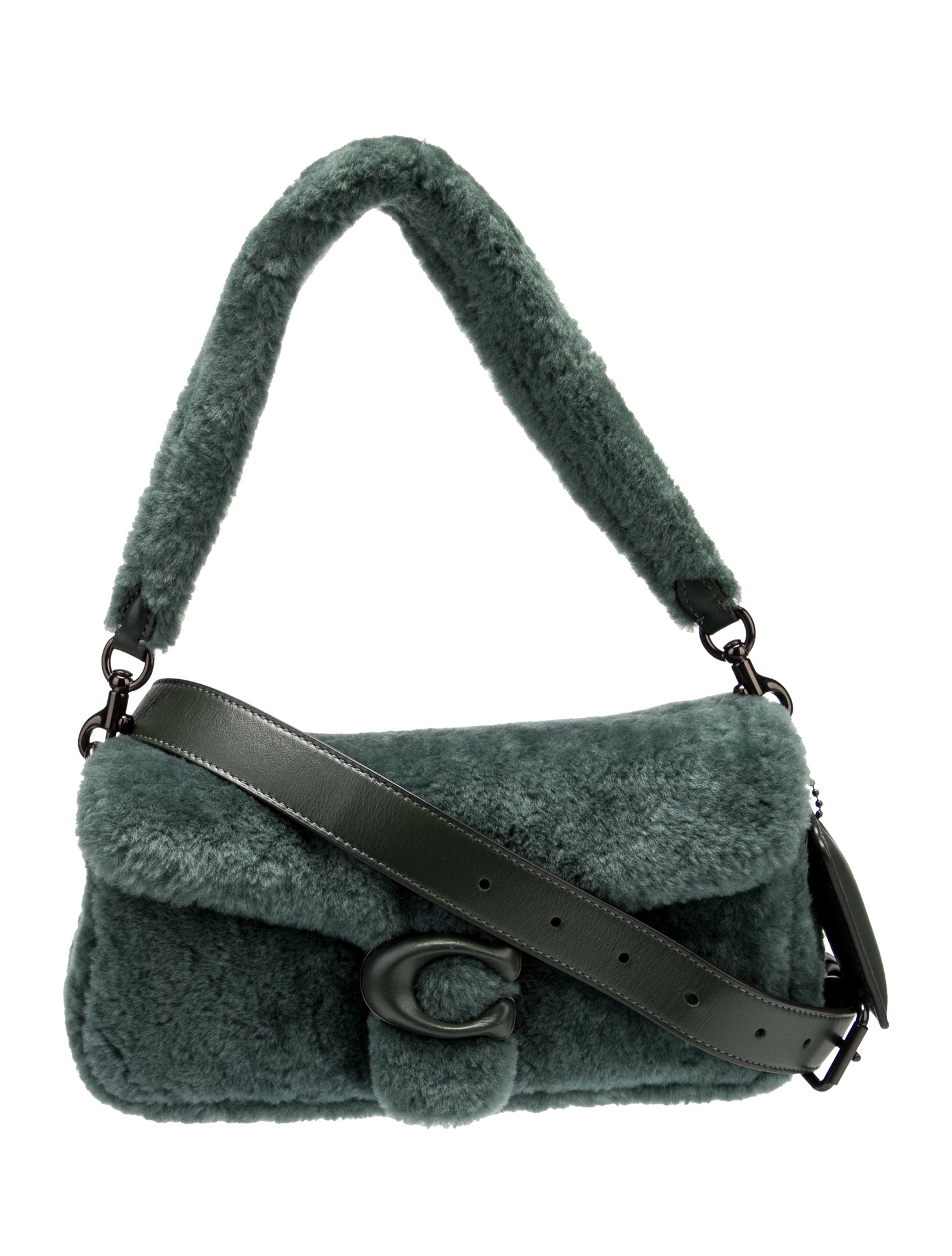 Coach Faux Fur Shoulder Bag - Green Shoulder Bags, Handbags - CCH79650 ...