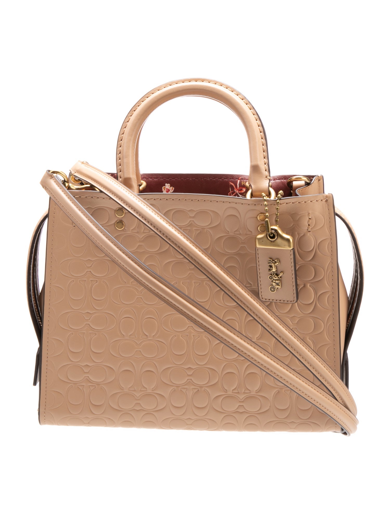 Coach Leather Top Handle Bag - Neutrals Handle Bags, Handbags ...