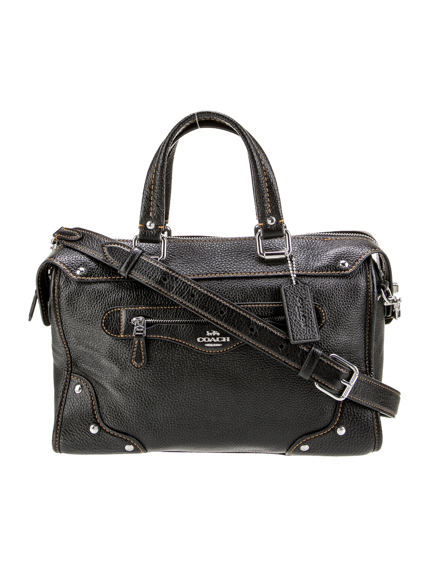 Coach Leather Top Handle Bag - Black Handle Bags, Handbags - CCH87604 ...