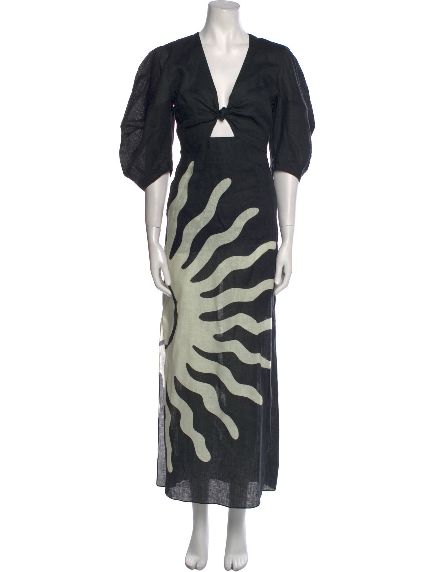 Cala de la Cruz Graphic Print Midi Length Dress - Blue Dresses ...