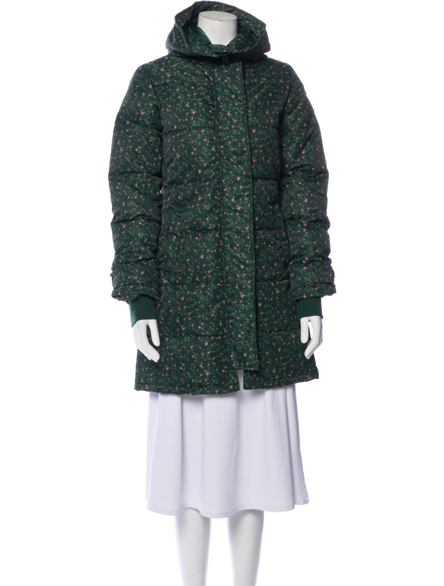 Canada Goose Floral Print Down Coat w/ Tags - Green Coats, Clothing ...