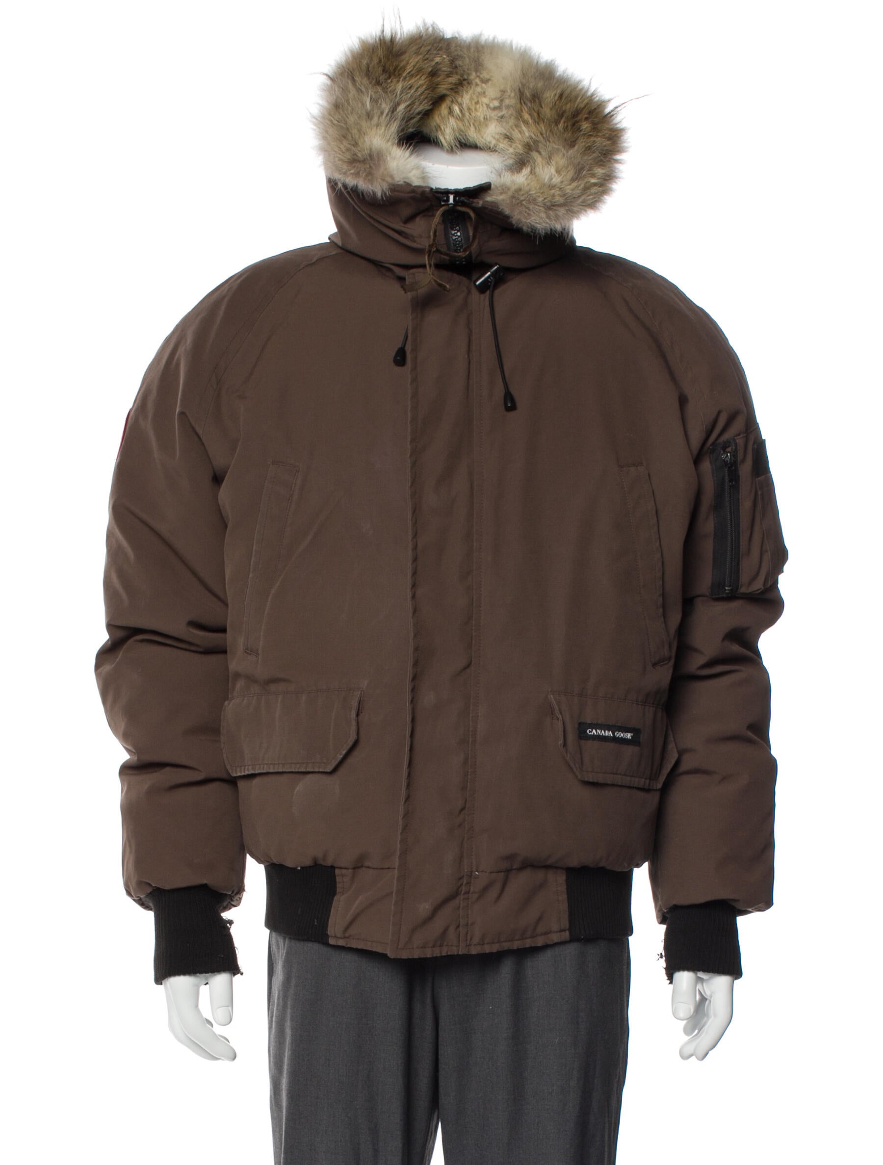 Canada Goose Signature Logo Puffer Coat - Brown Outerwear, Clothing ...