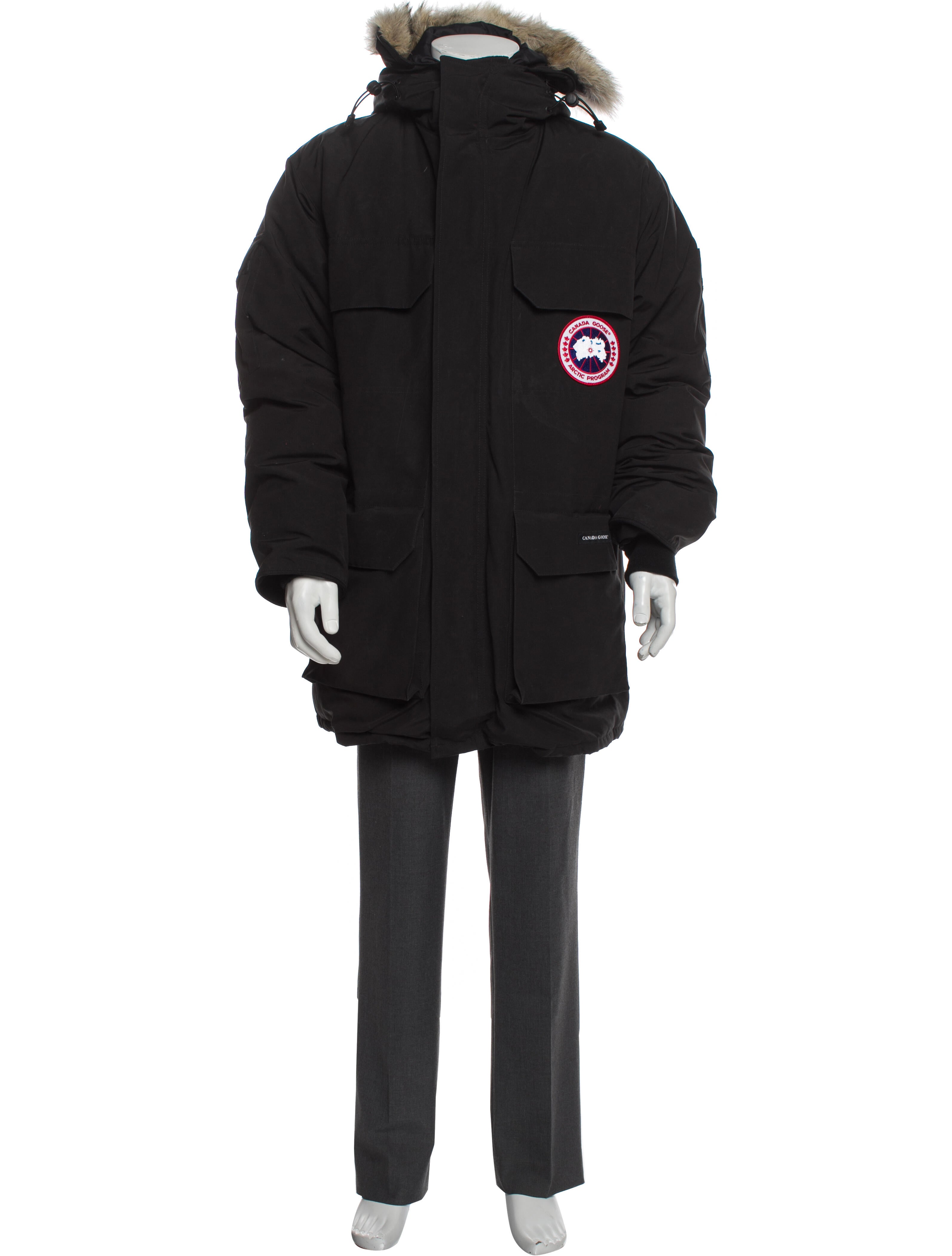 Canada Goose Signature Logo Graphic Print Parka - Black Outerwear ...