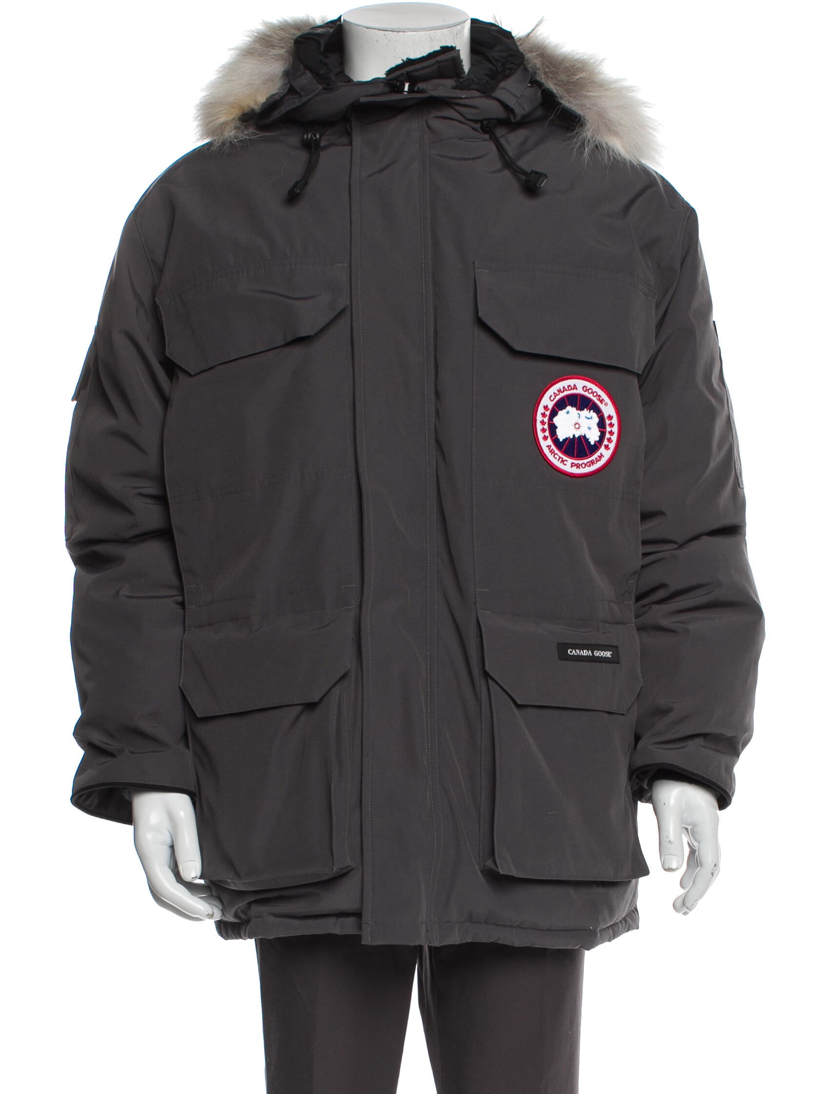 Canada Goose Signature Logo Parka - Grey Outerwear, Clothing - CDO57762 ...