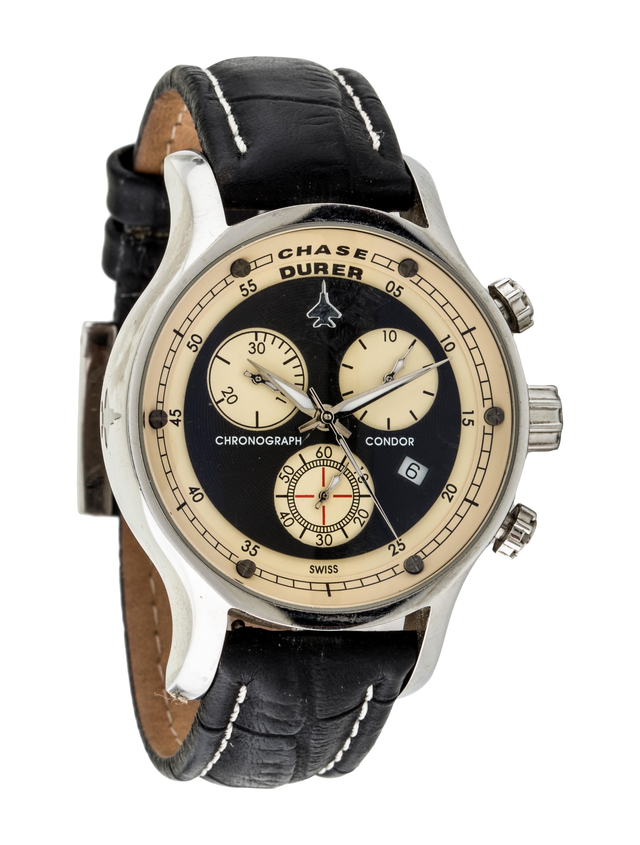 Chase-Durer Condor Chronograph Watch - Black - CDR20001 | The RealReal