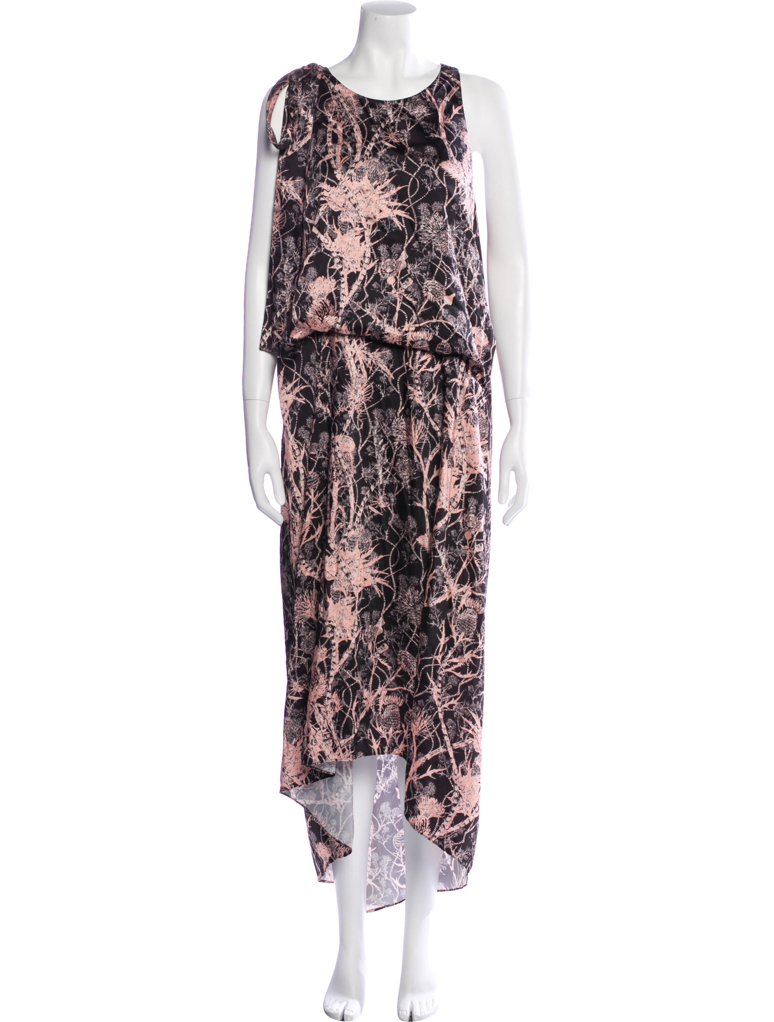 Cédric Charlier Printed Long Dress - Black Dresses, Clothing - CED25452 ...