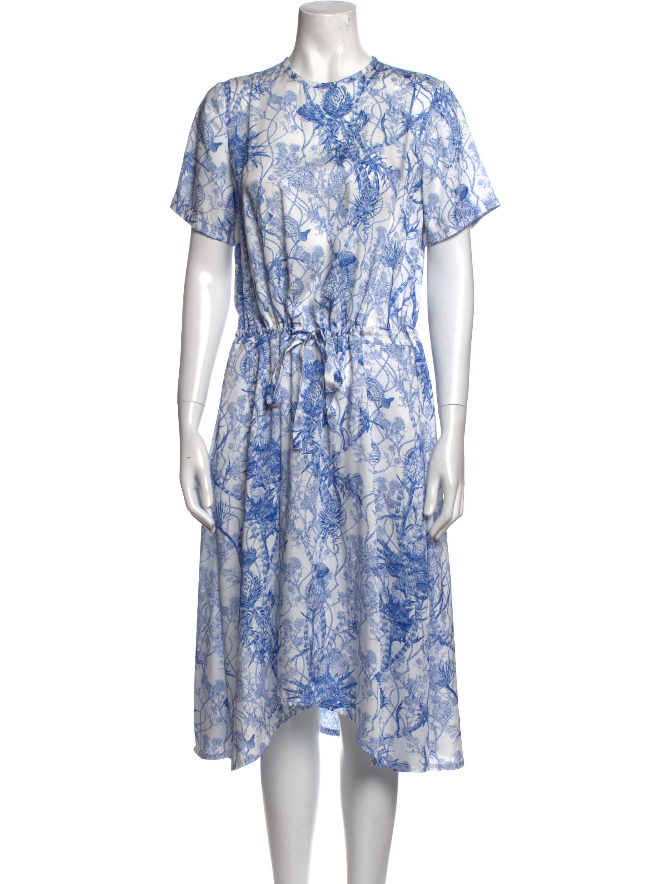 Cédric Charlier Floral Print Midi Length Dress - Blue Dresses, Clothing ...