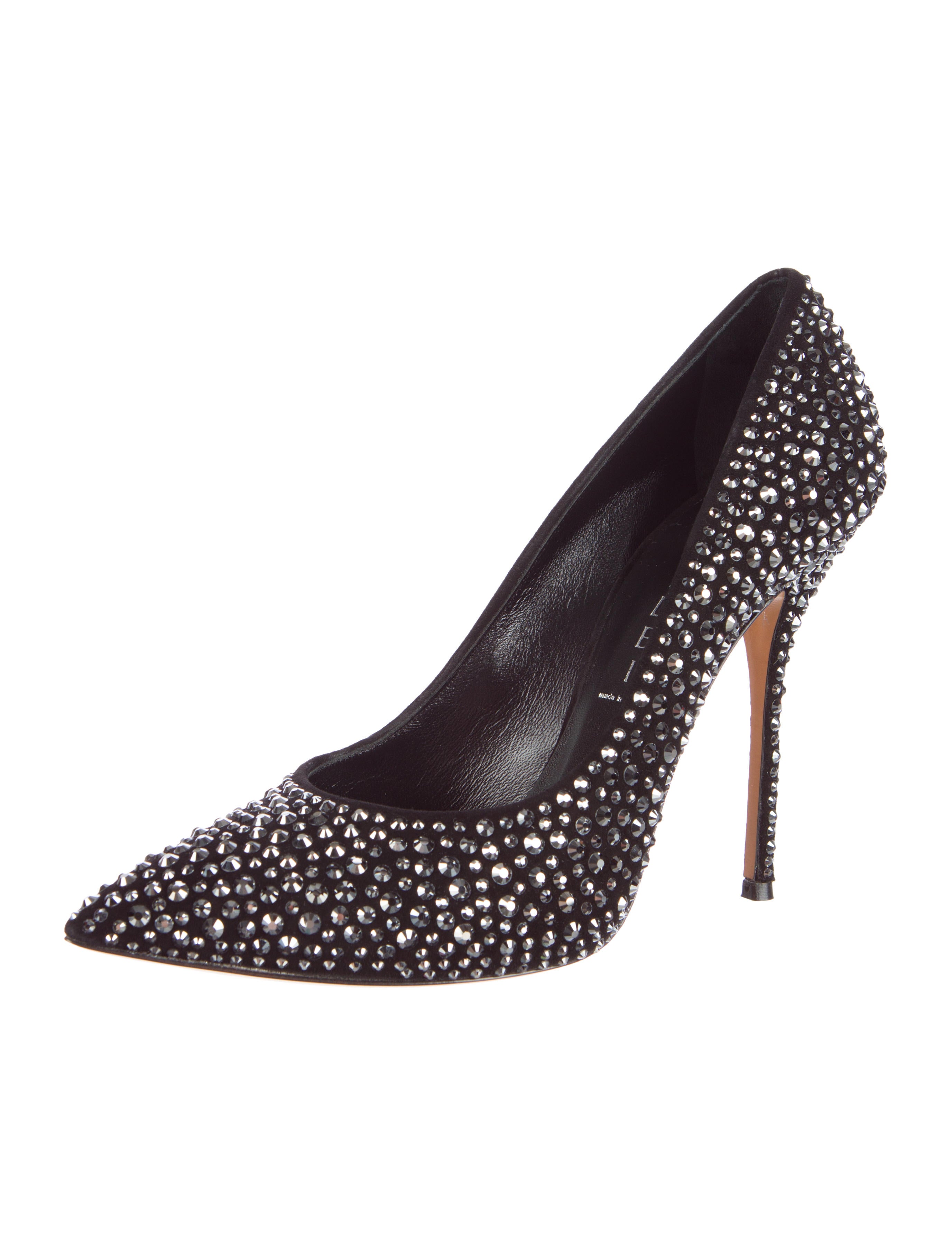 Casadei Crystal Embellished Pumps - Black Pumps, Shoes - CEI21571 | The ...