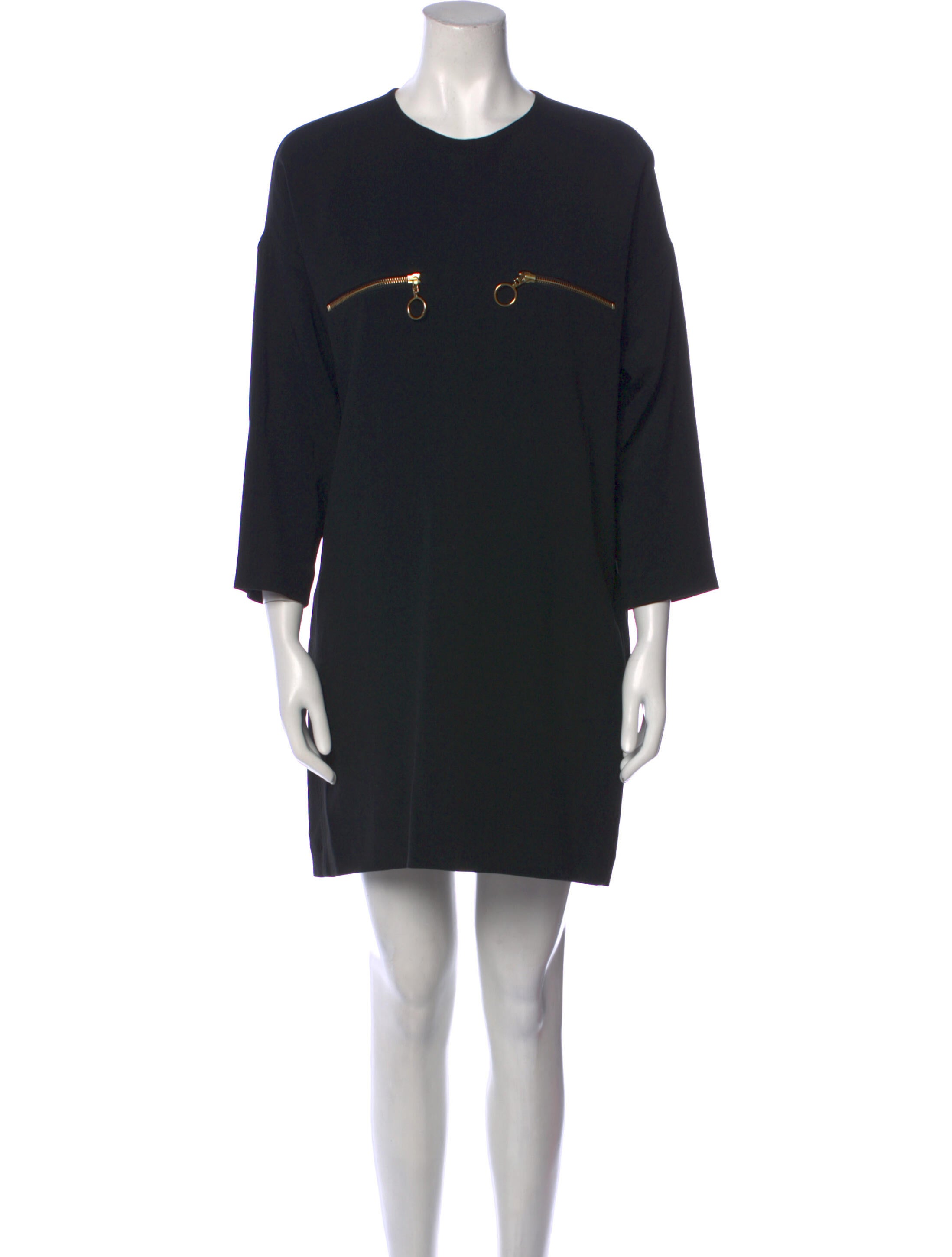Celine Crew Neck Mini Dress - Black Dresses, Clothing - CEL209992 | The ...