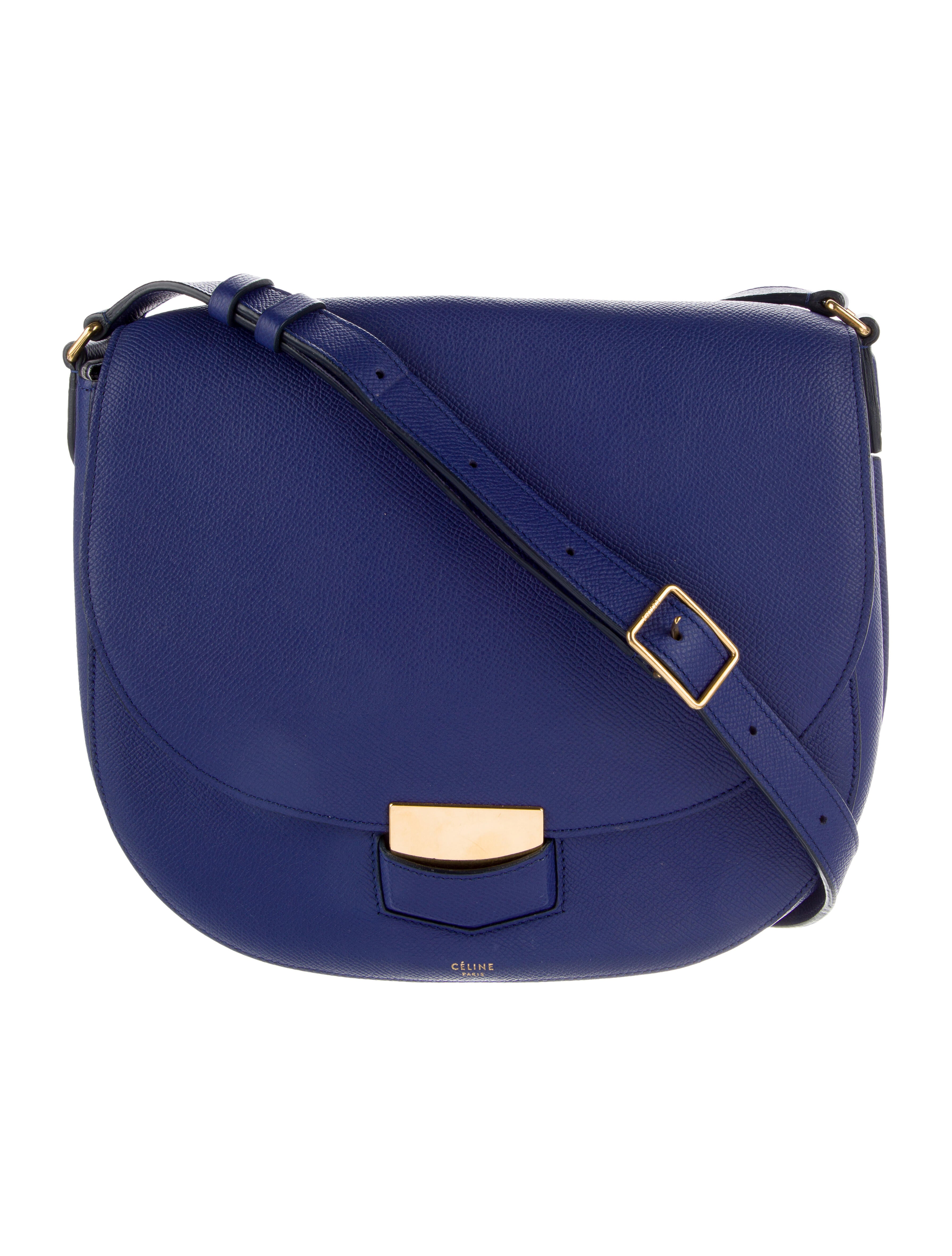 Celine Python Small Trio Crossbody Bag - Blue Crossbody Bags, Handbags - CEL169140 | The RealReal