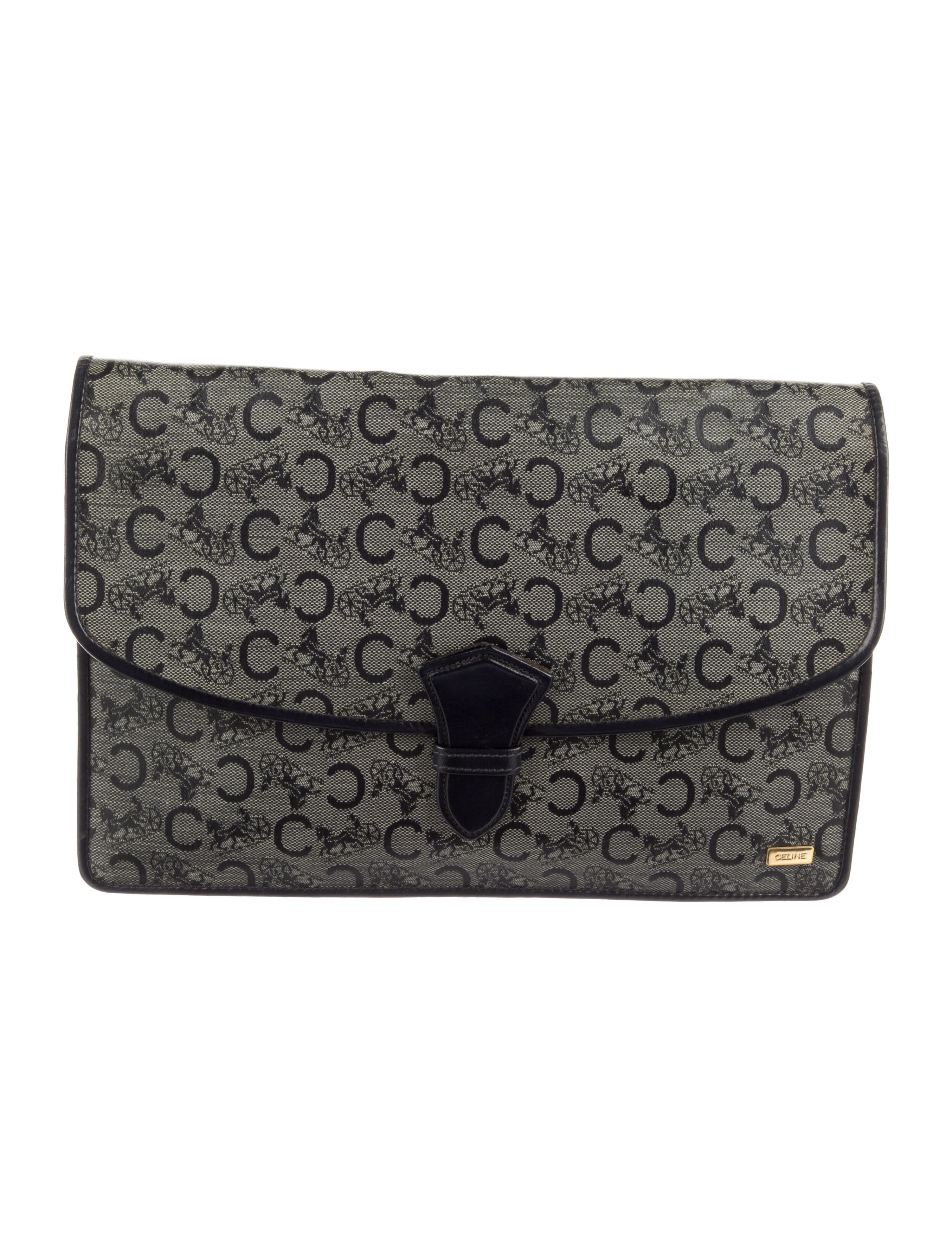 Celine Leather Tri-Fold Clutch - Blue Clutches, Handbags - CEL204318 ...