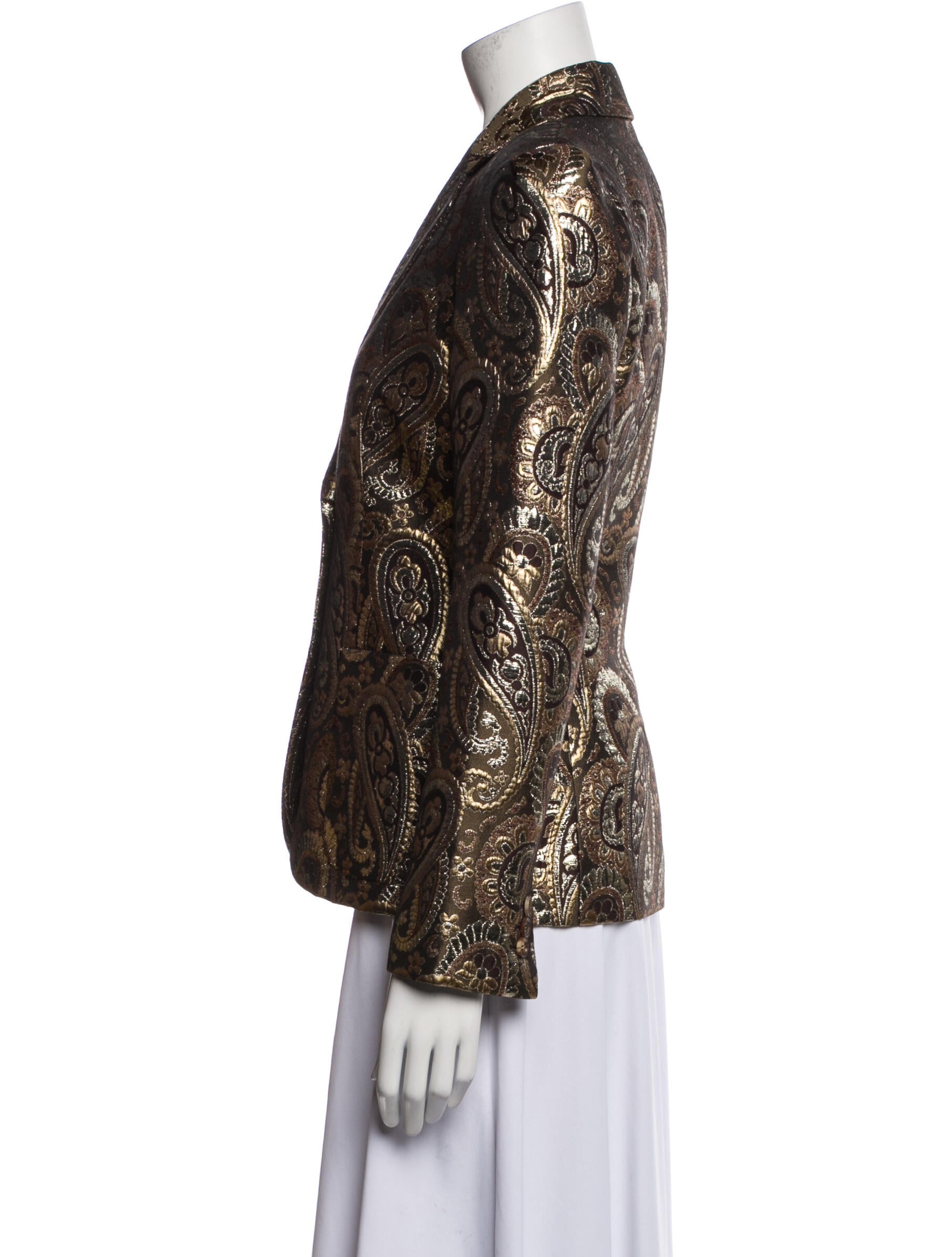 Celine Vintage Late 1990's - Early 2000's Blazer - Gold Jackets ...