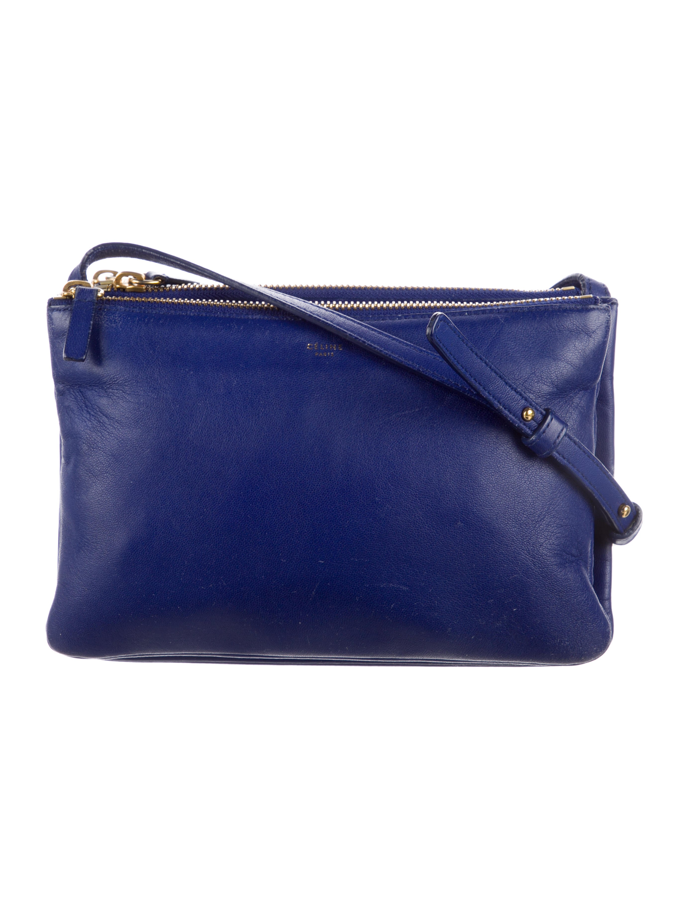 Celine Small Trio Crossbody Bag - Blue Crossbody Bags, Handbags ...