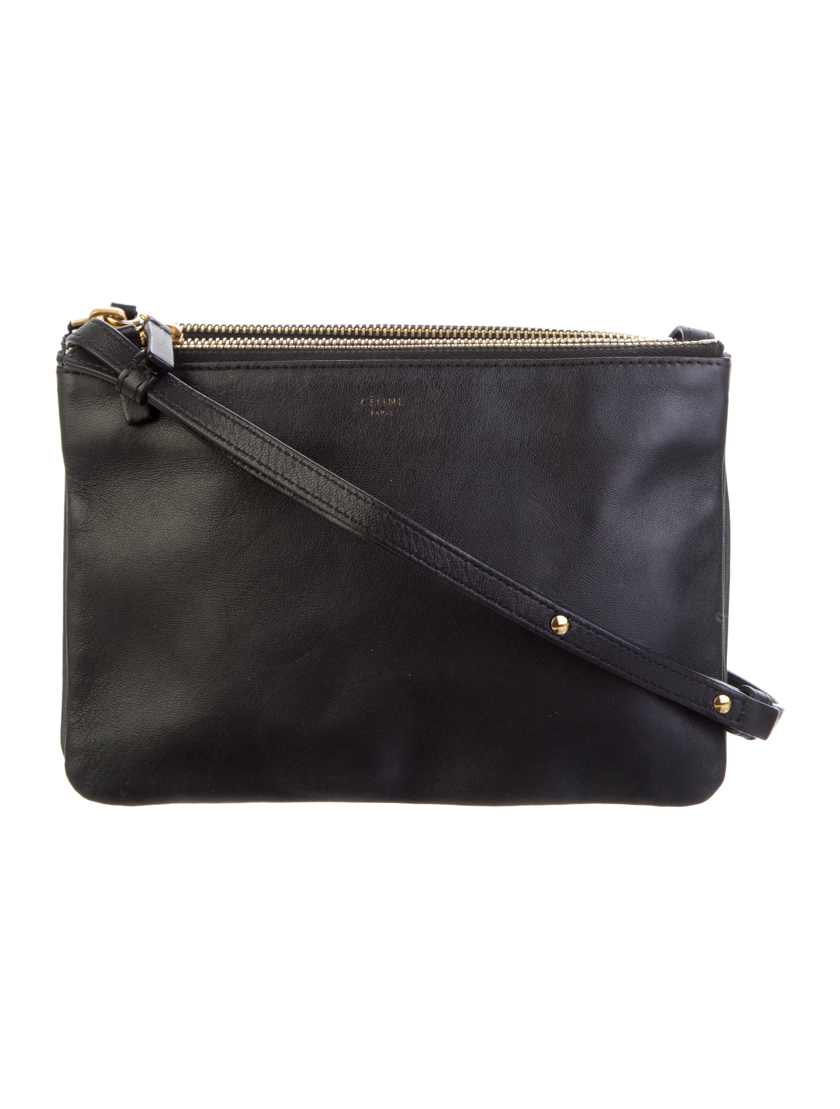 Celine Small Trio Crossbody Bag - Black Crossbody Bags, Handbags ...