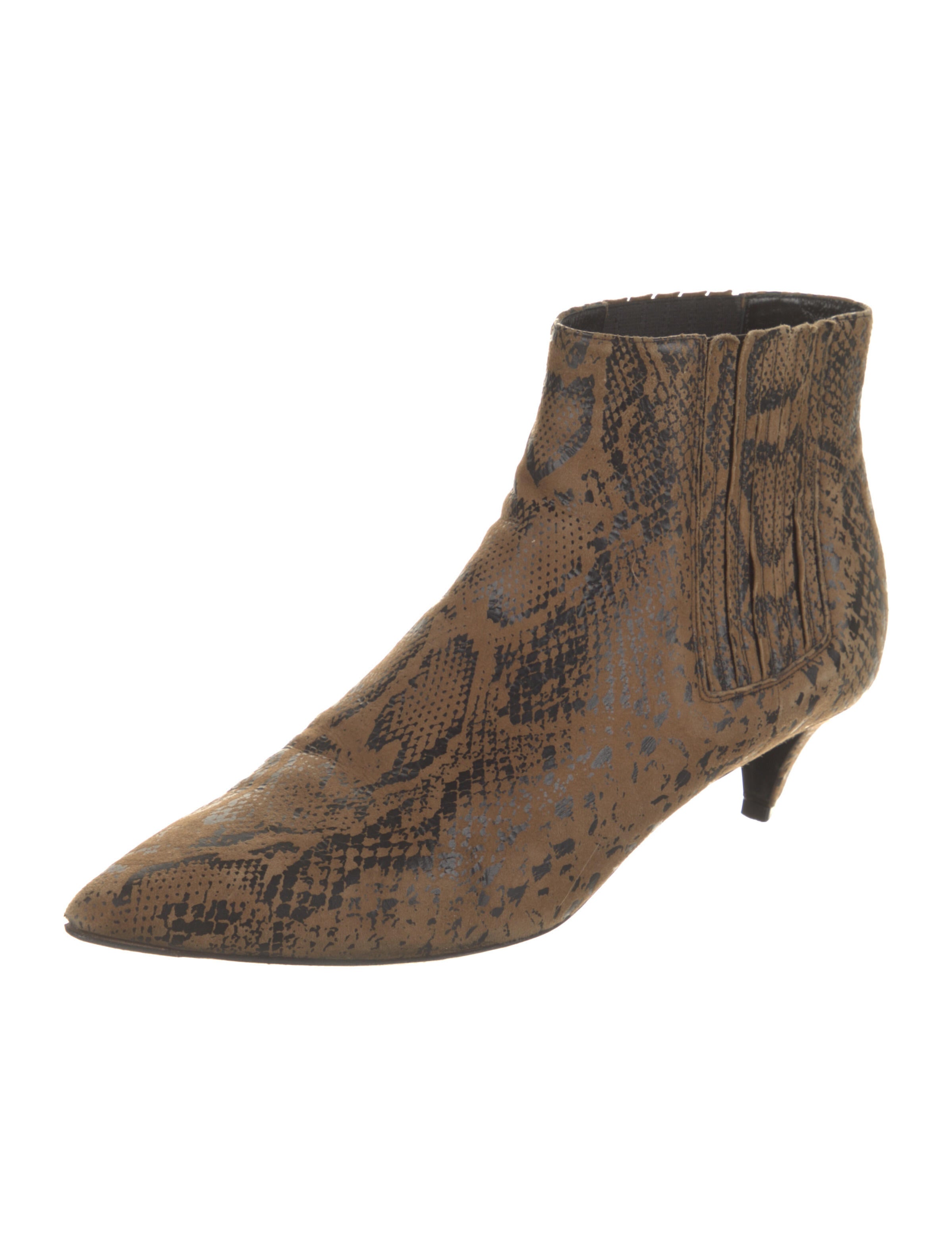 Celine Céline Ponyhair Ankle Boots - Brown Boots, Shoes - CEL41141 ...