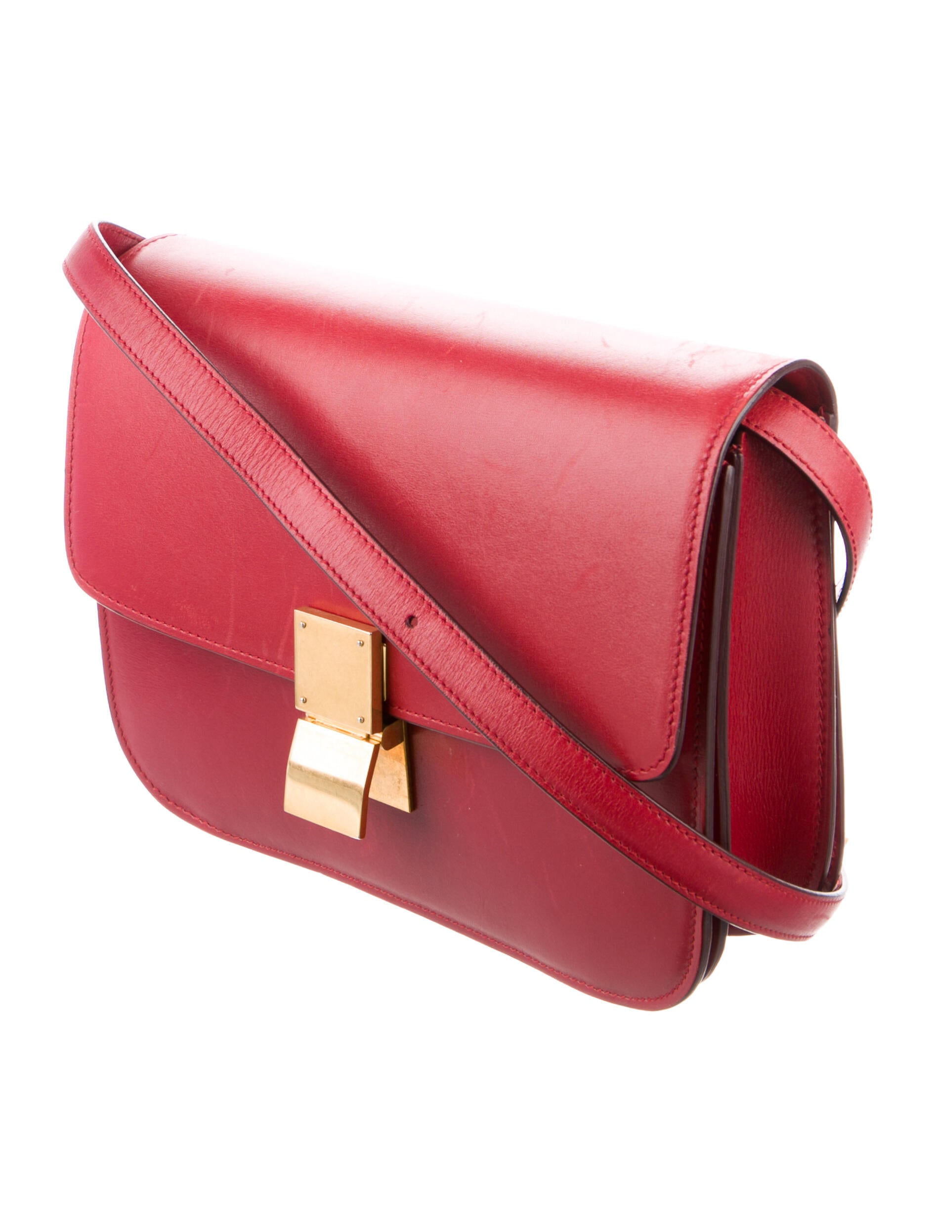 Celine Medium Classic Box Bag - Red Shoulder Bags, Handbags - CEL225481 ...