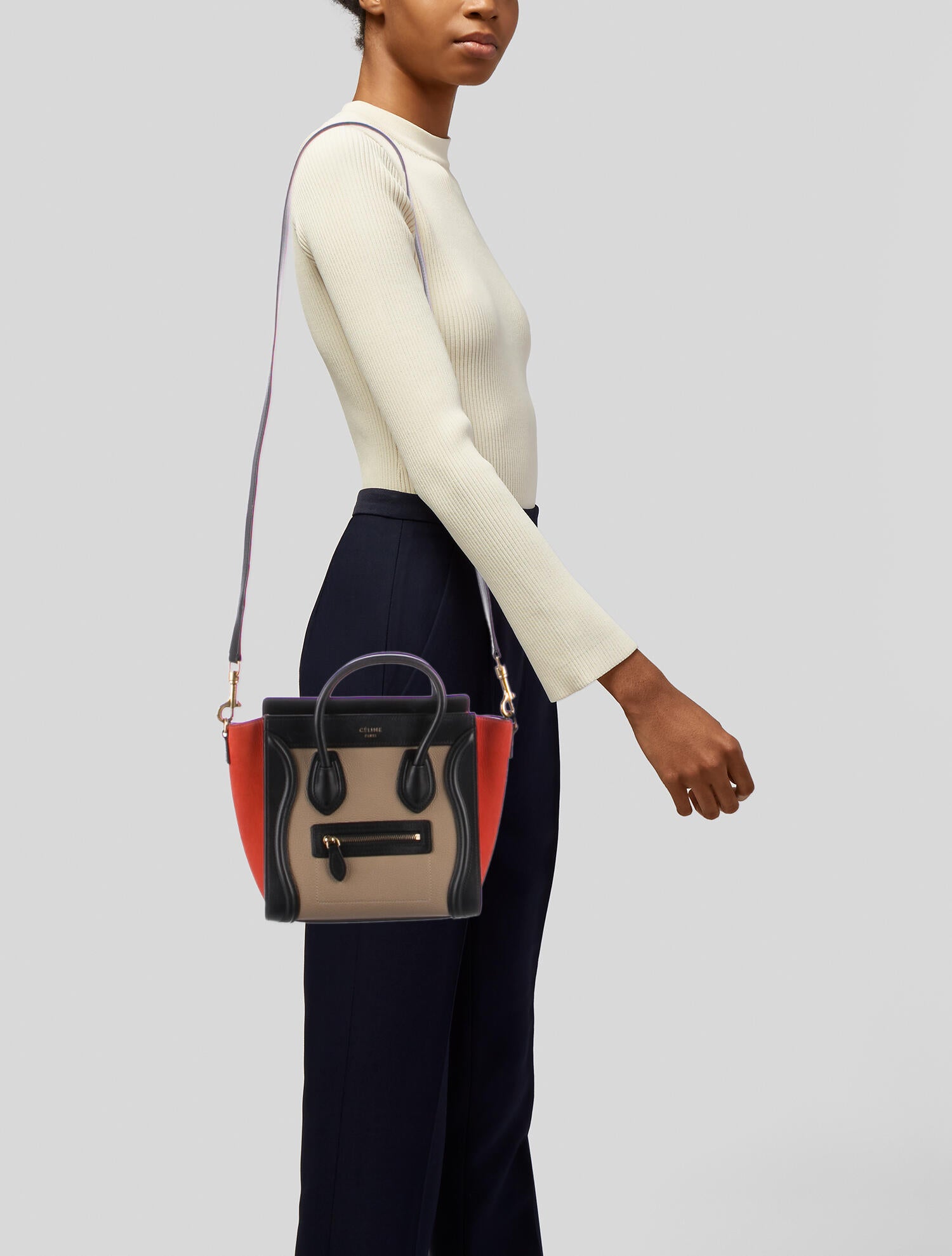 Celine Céline Small Tie Tote - Black Handle Bags, Handbags - CEL23042 ...