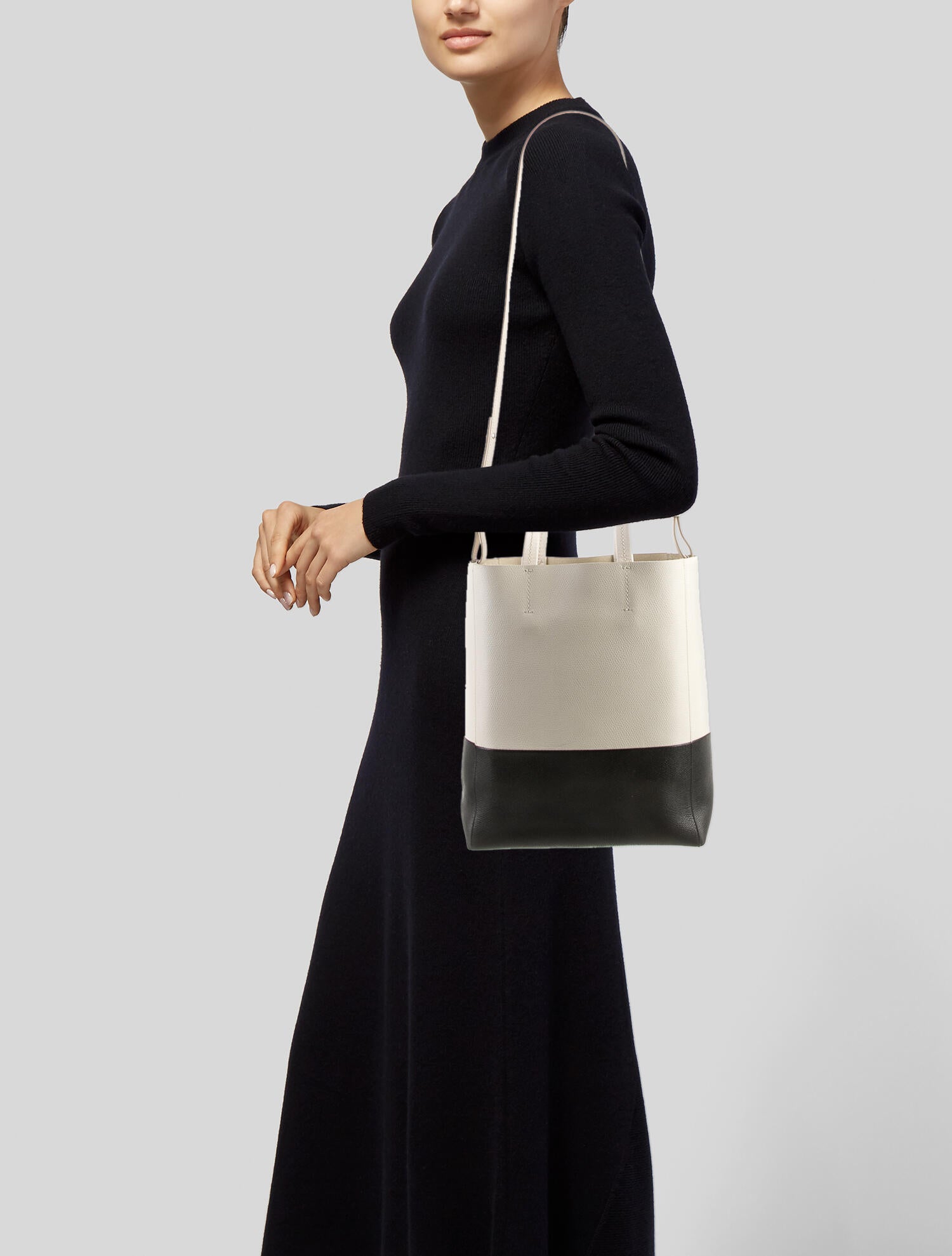 Celine Small Bicolor Vertical Cabas Tote - White Totes, Handbags ...