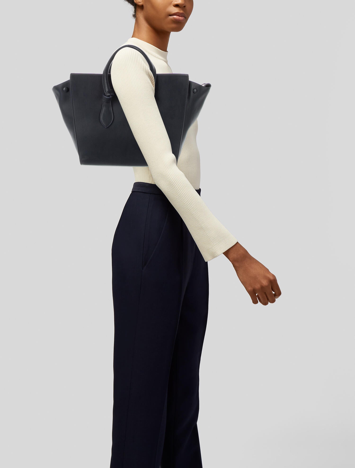 Celine Leather Tie Knot Tote Bag - Blue Totes, Handbags - CEL229393 ...