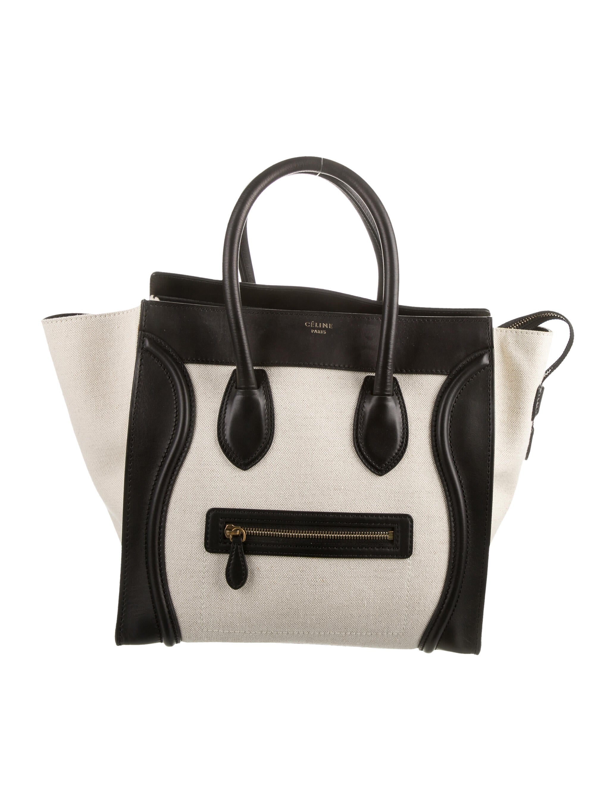 Celine Céline Tricolor Mini Luggage Tote - Black Totes, Handbags ...