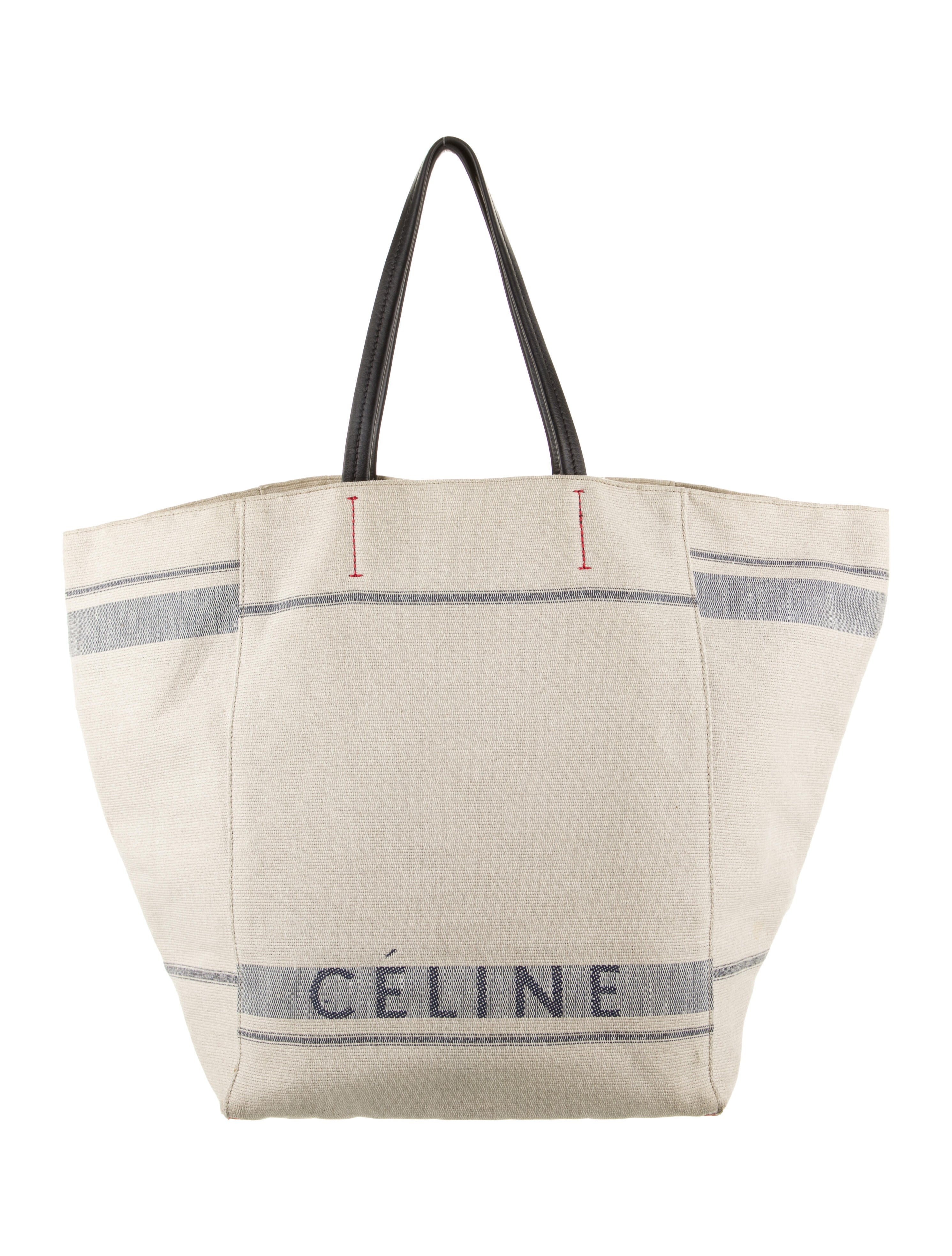 Celine Céline 2016 Striped Cabas Phantom Tote w/ Tags - Red Totes ...