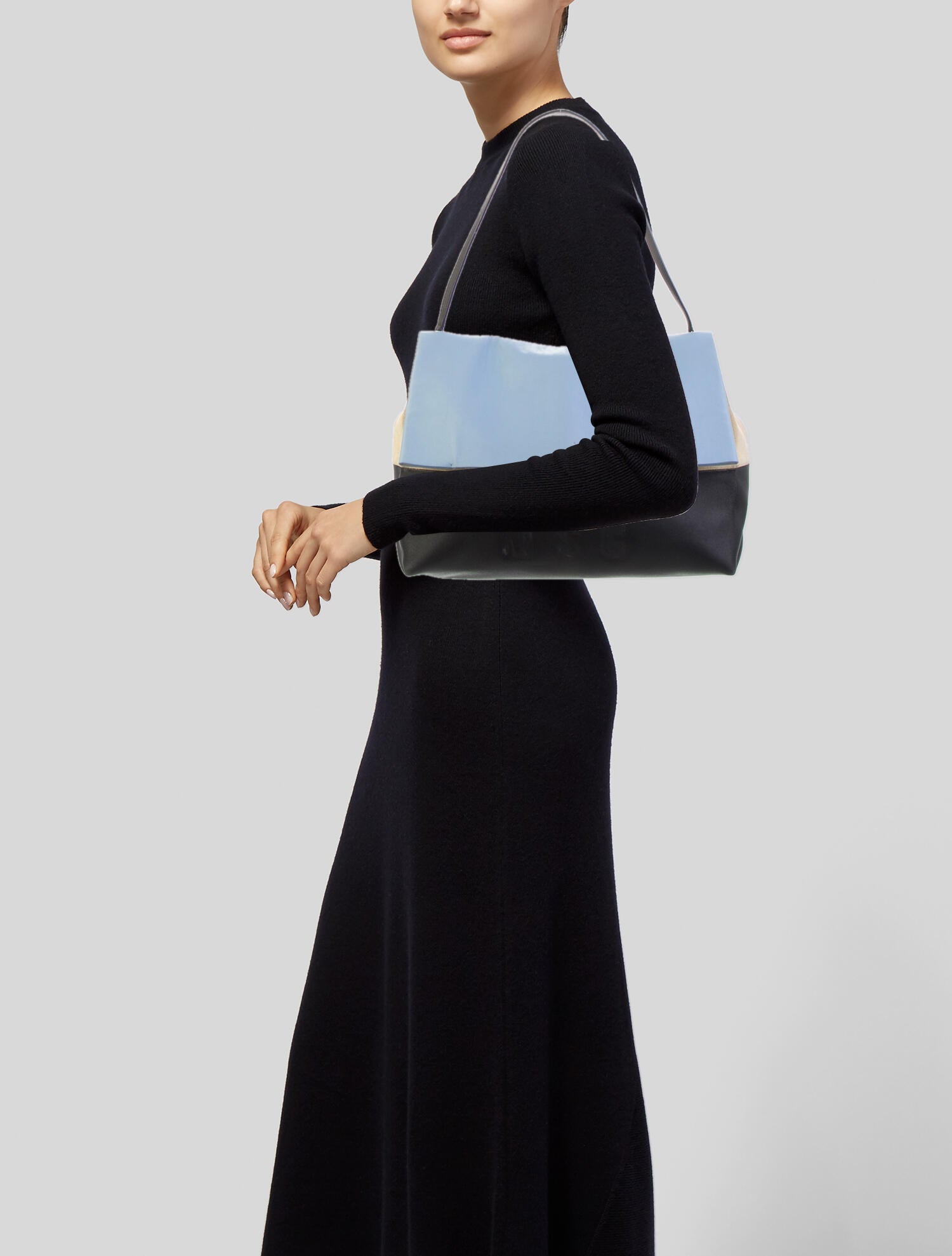 Celine Tri-Color All Soft Shoulder Bag - Blue Handle Bags, Handbags ...