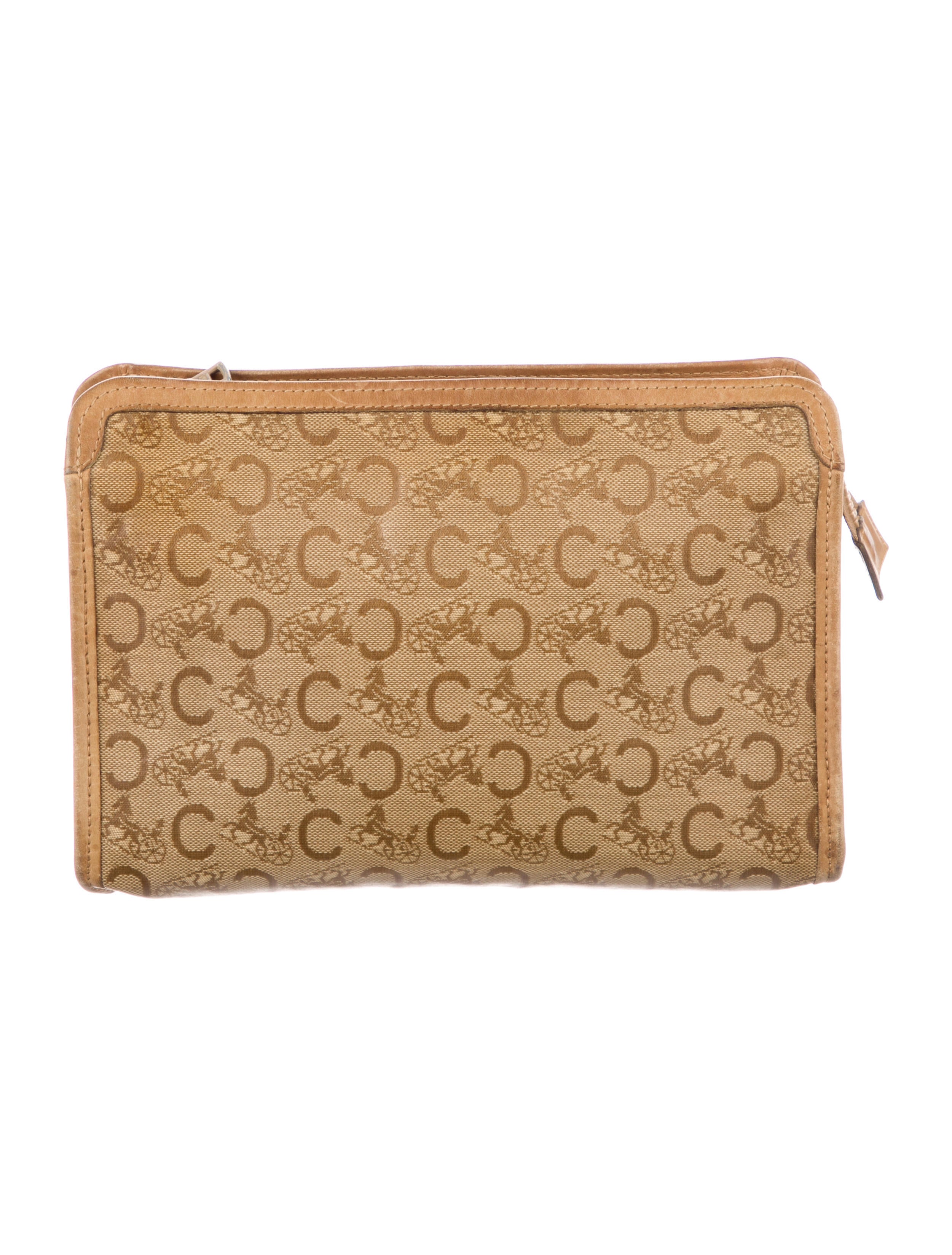 Celine Vintage Monogram Clutch - Neutrals Clutches, Handbags ...