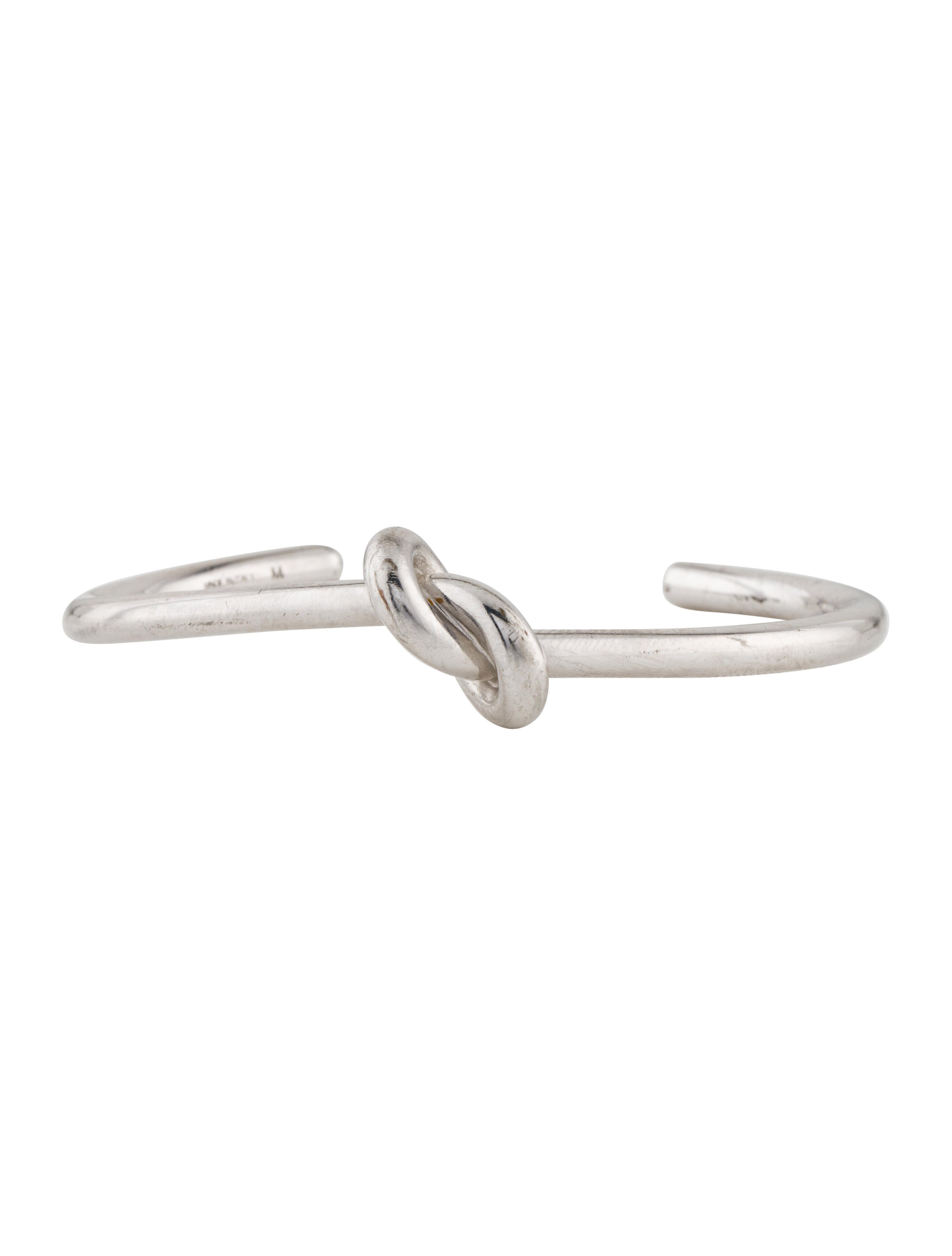 Celine Céline Edge Bracelet - Silver-Tone Metal Cuff, Bracelets - CEL38202 | The RealReal