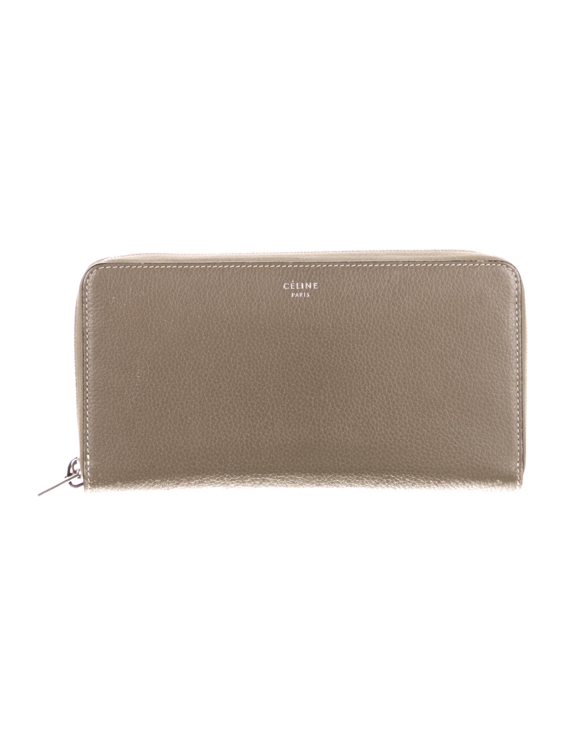 Celine Céline Small Zip-Around Wallet - Grey Wallets, Accessories ...