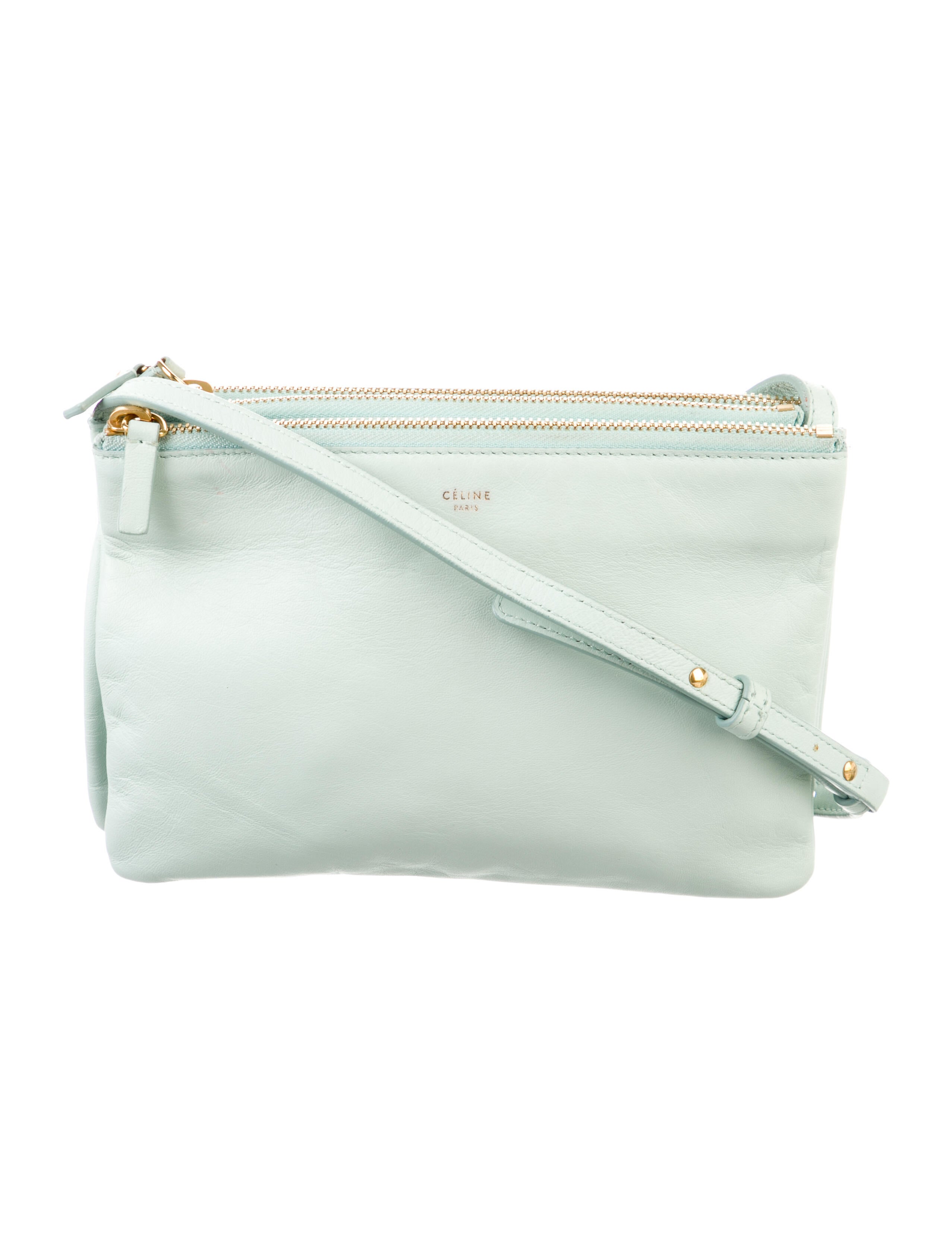 Celine Céline Small Trio Crossbody Bag - Blue Crossbody Bags, Handbags ...