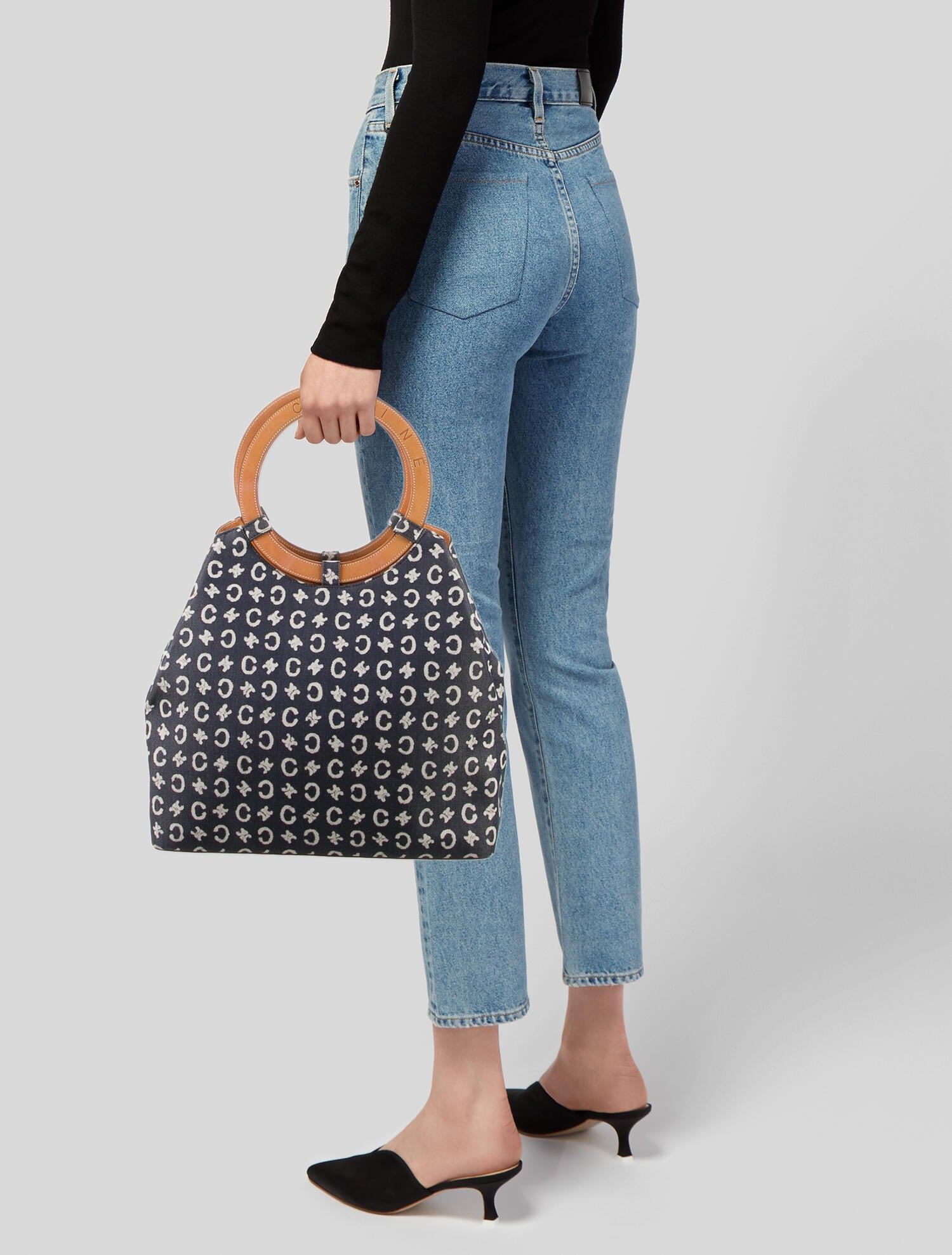 Celine Monogram Denim Handle Bag - Blue Handle Bags, Handbags ...