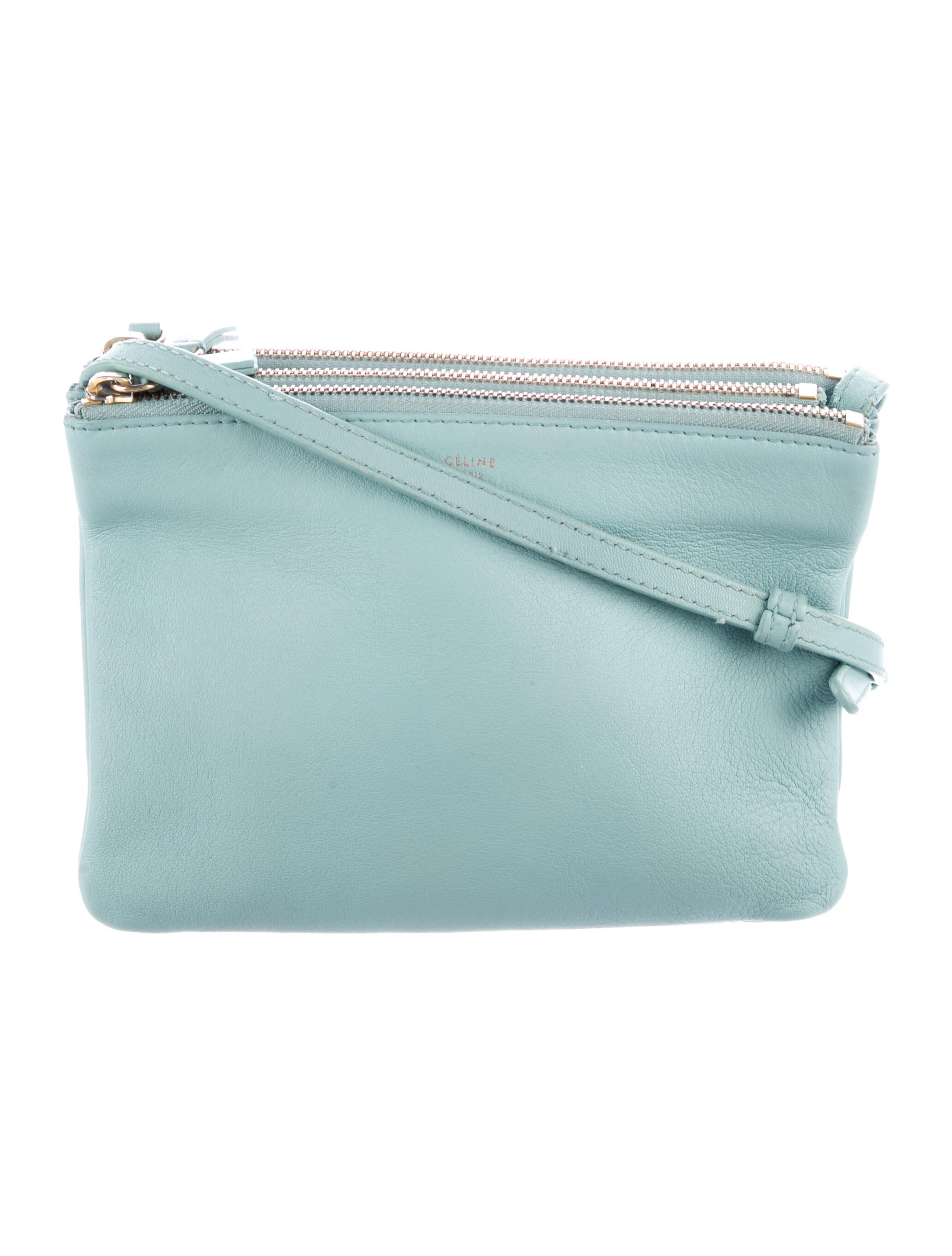 Celine Céline Small Trio Crossbody Bag - Blue Crossbody Bags, Handbags ...