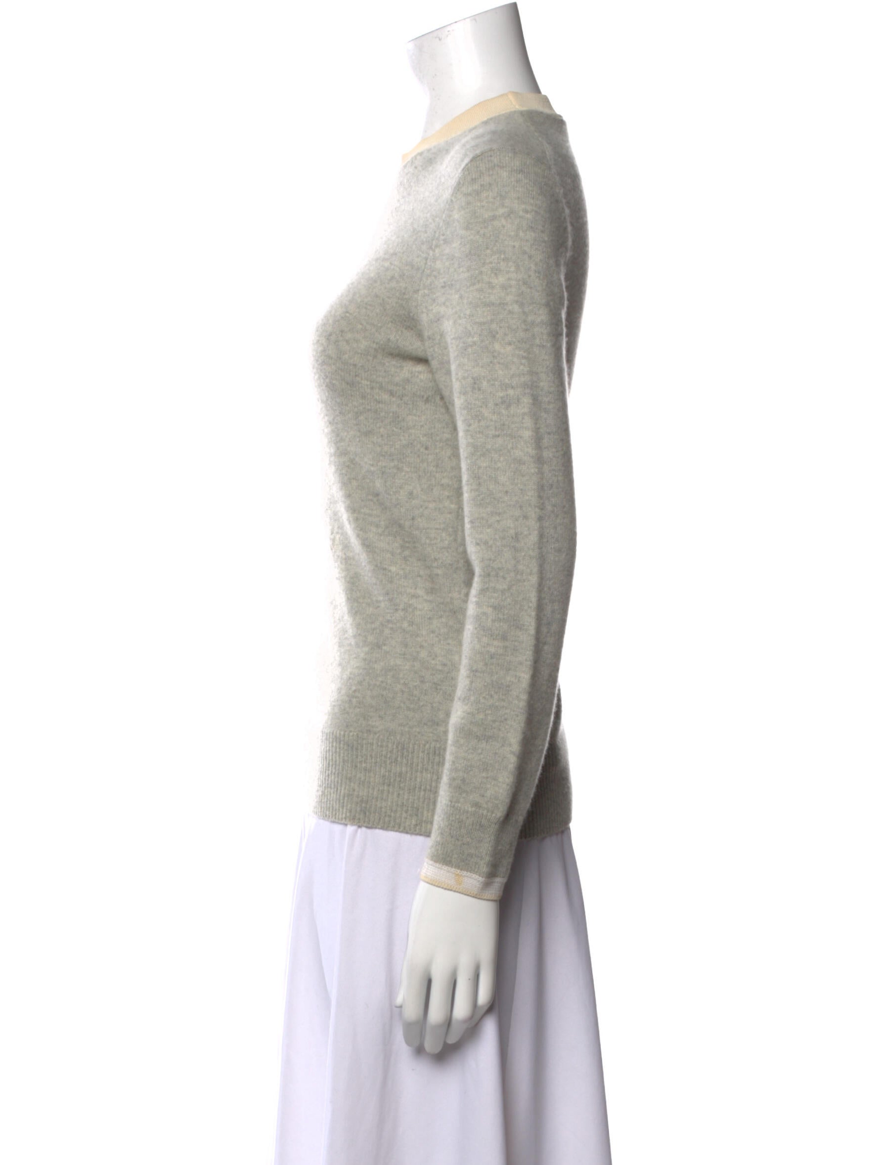 Celine Céline Turtleneck Cashmere-Blend Sweater - Grey Knitwear ...