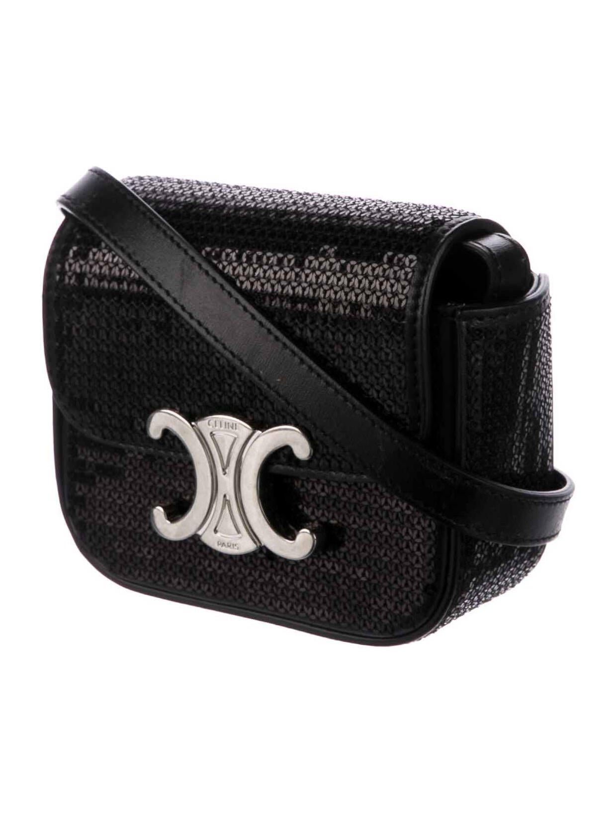 Celine 2022 Mini Triomphe Bag - Black Mini Bags, Handbags - CEL238239 ...