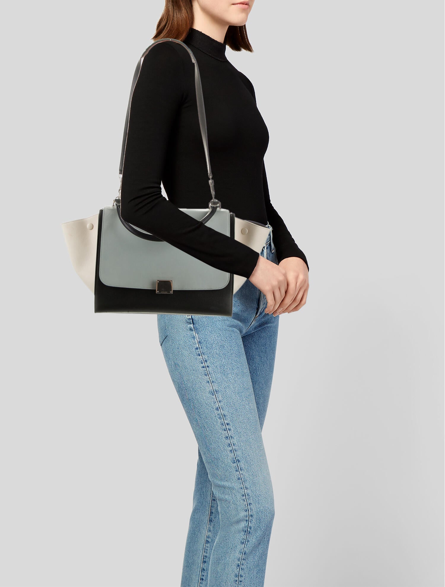 Celine Medium Trapeze Bag - Black Handle Bags, Handbags - CEL238822 | The RealReal