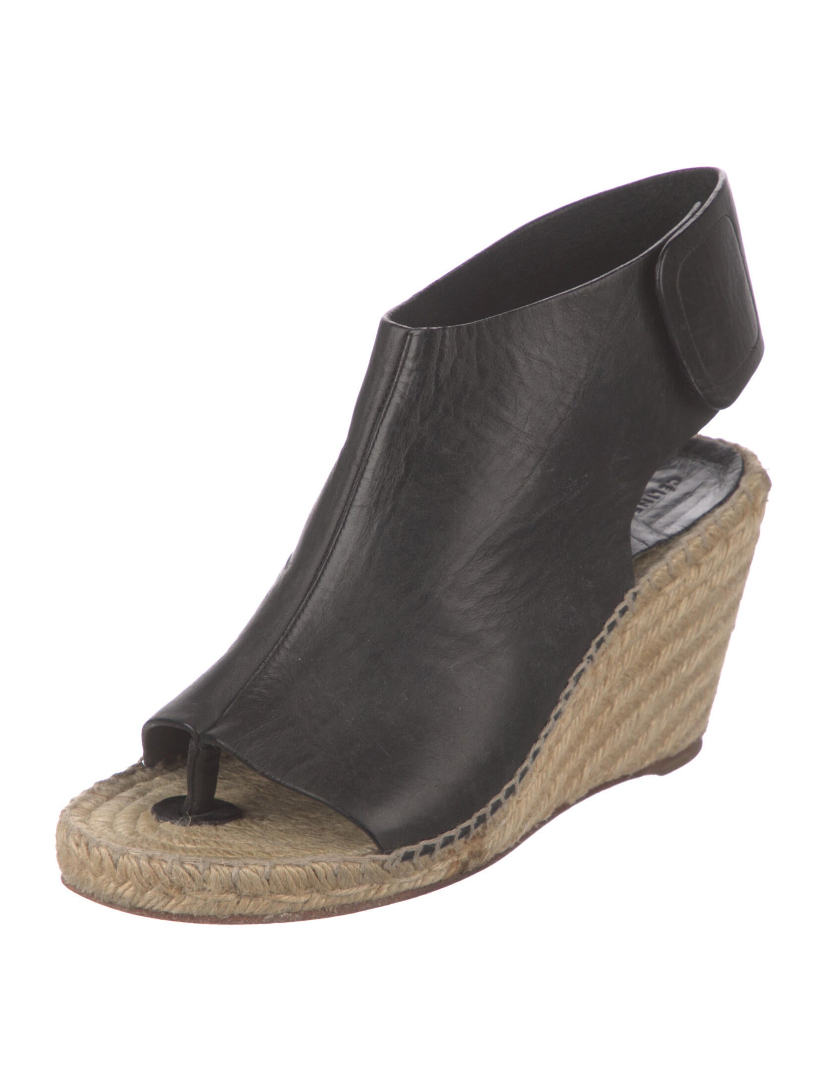 Celine Céline Leather Multistrap Platform Sandals - Black Sandals ...