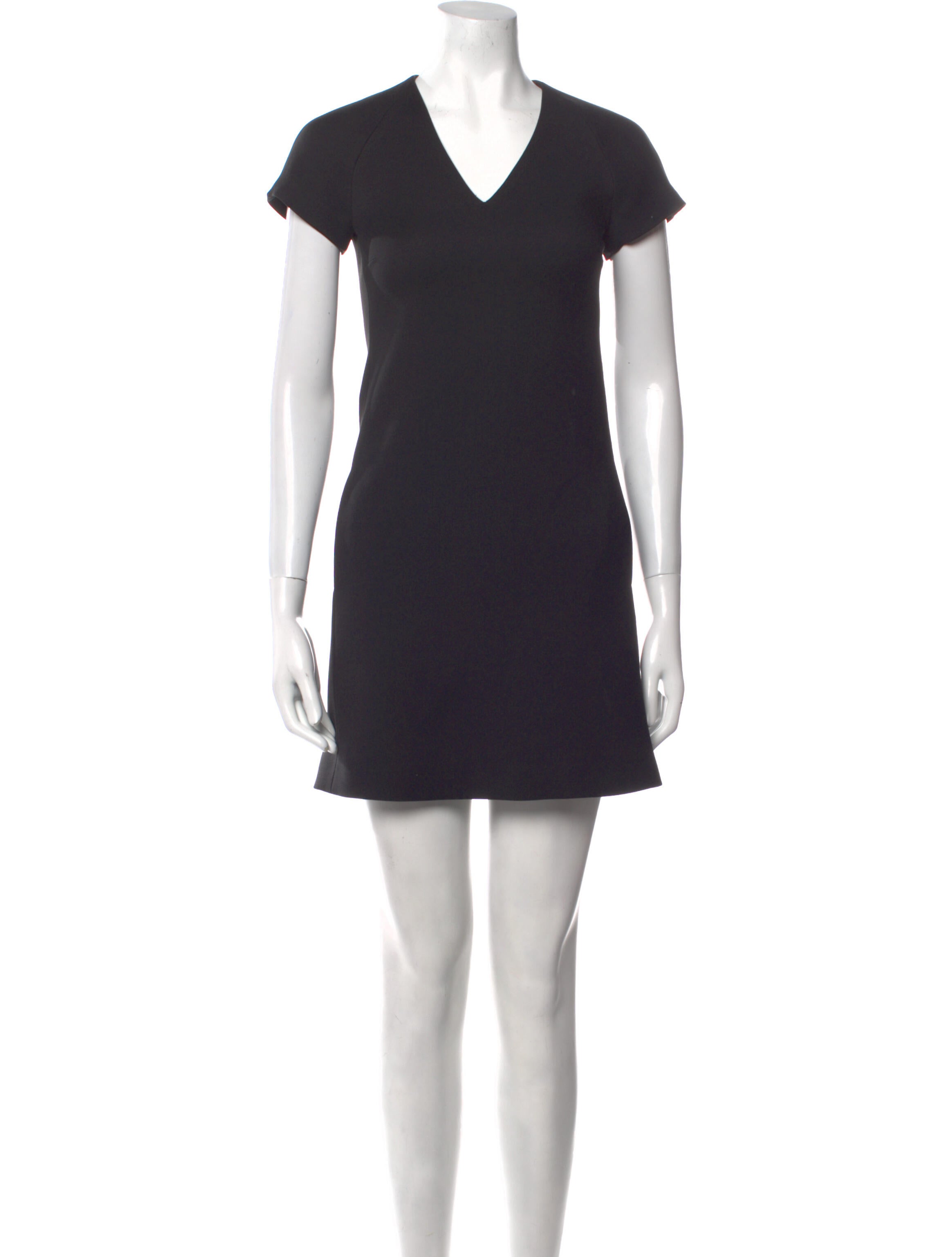 Celine V-Neck Mini Dress - Black Dresses, Clothing - CEL241502 | The ...